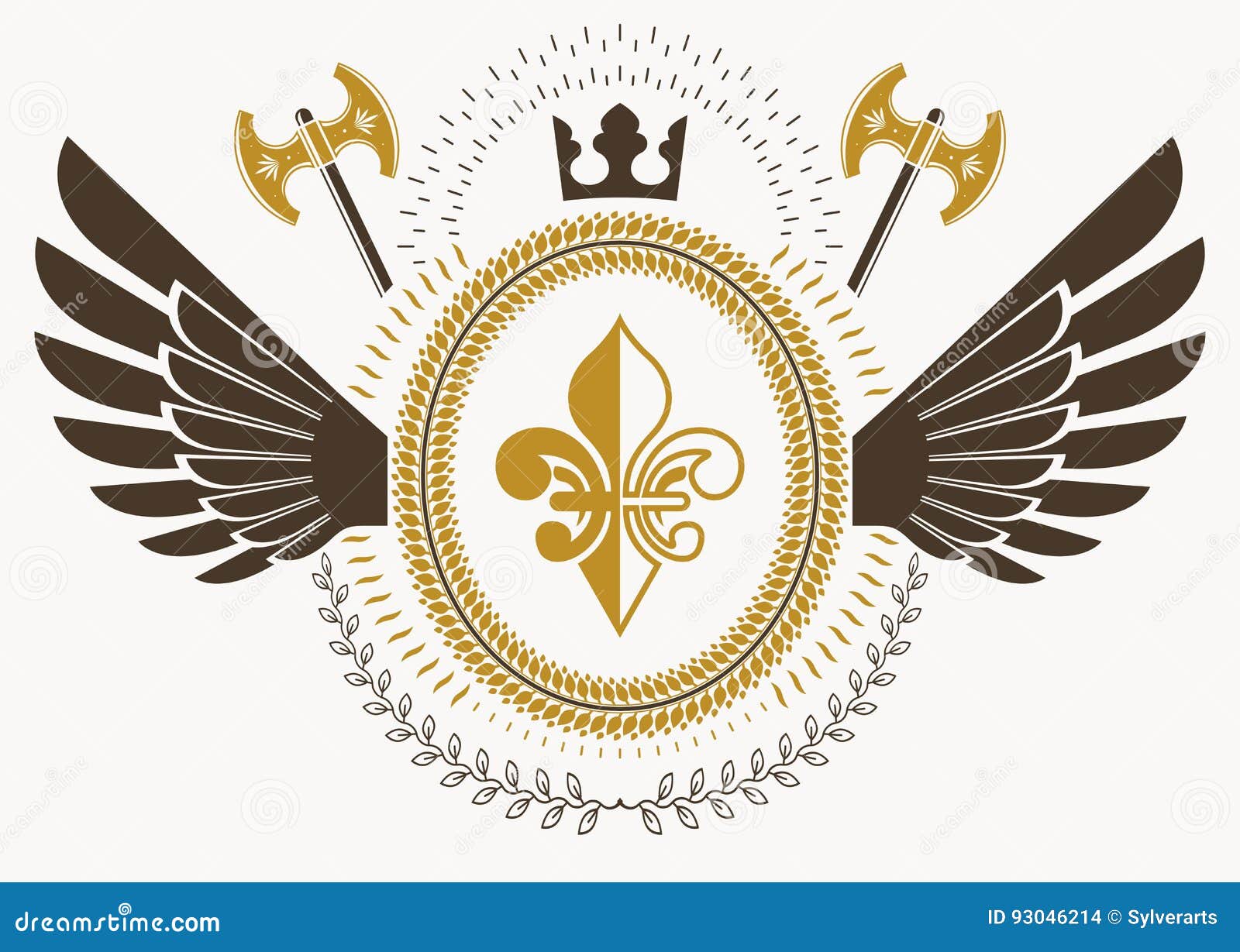 Heraldic Armory Graphic Icons Set Vector Illustration | CartoonDealer ...