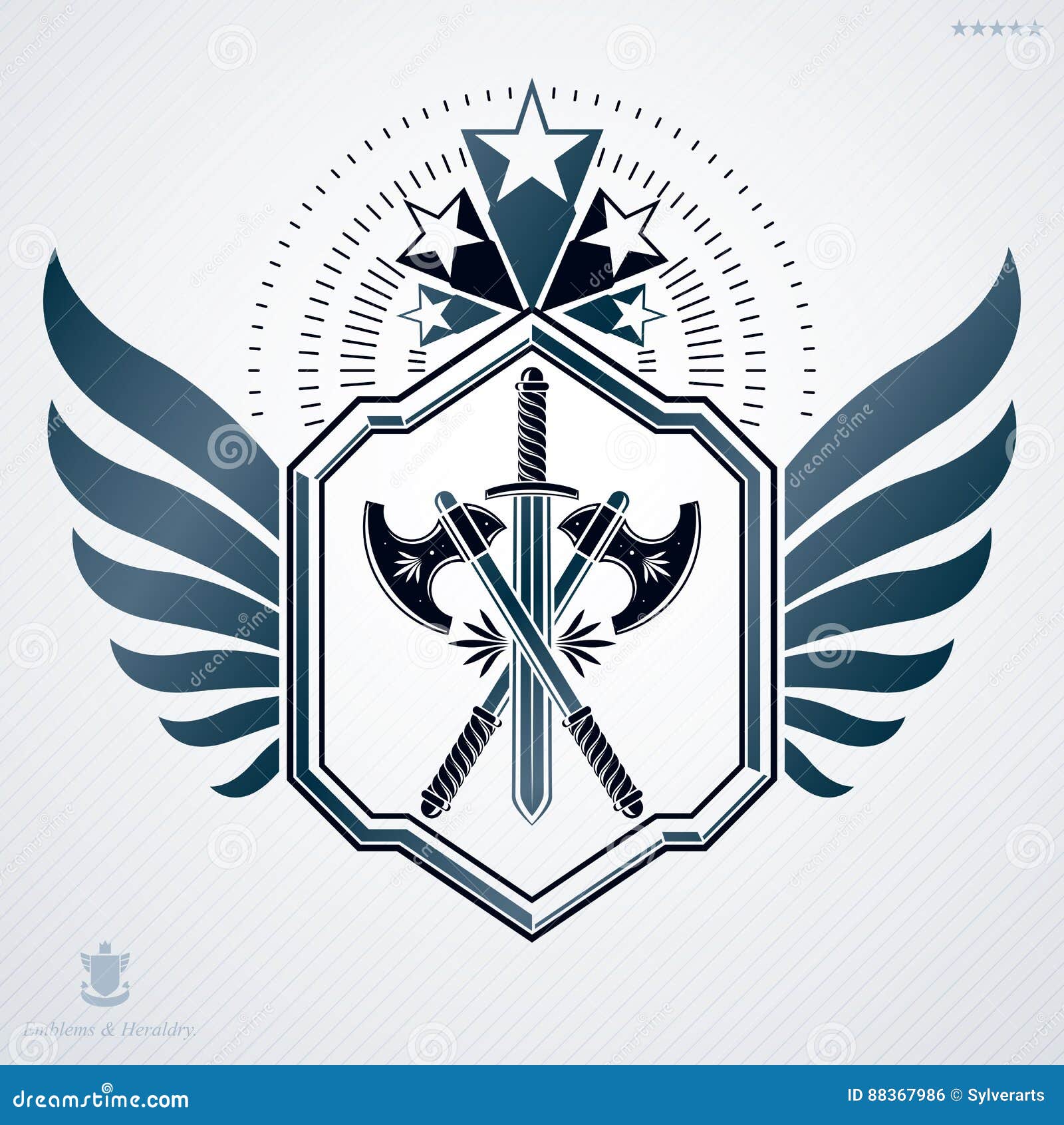 Heraldic Armory Graphic Icons Set Vector Illustration | CartoonDealer ...