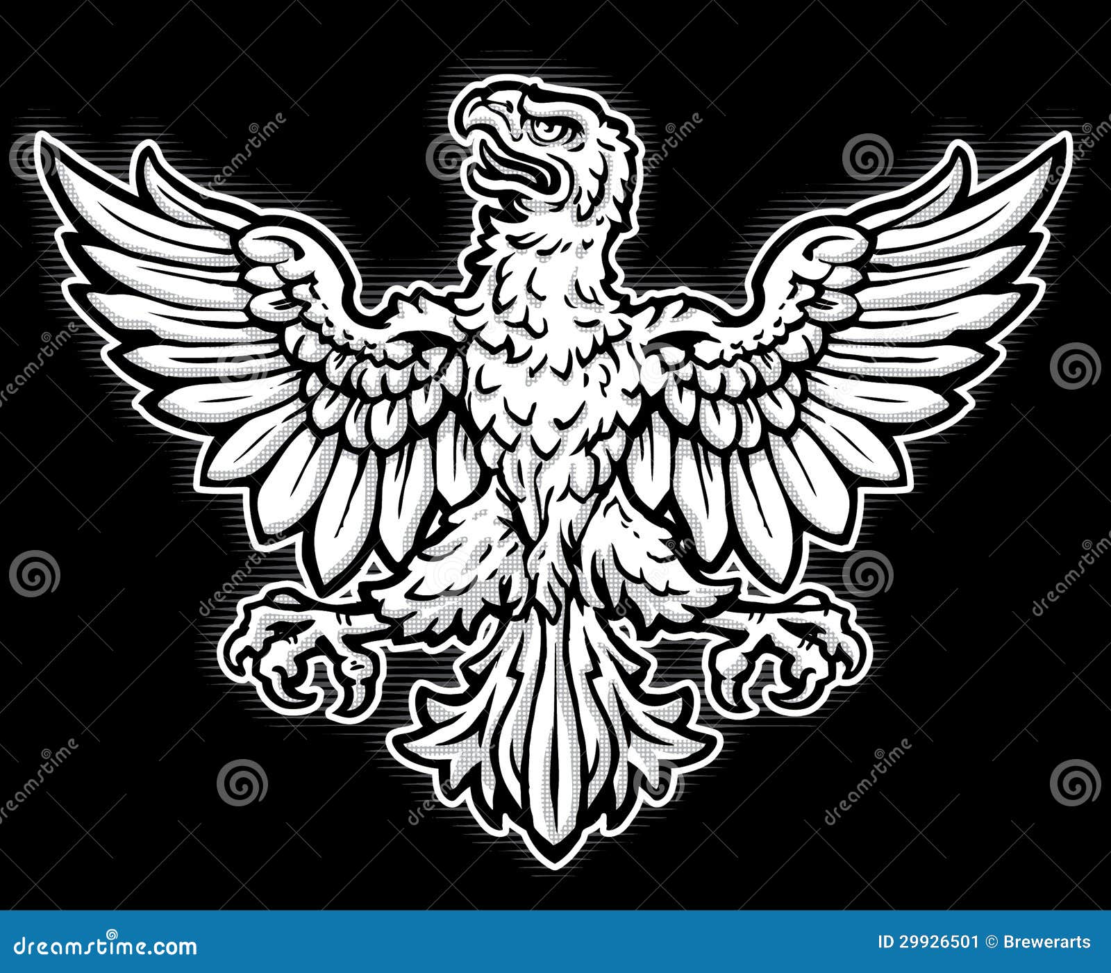 Heraldic Eagle stock vector. Illustration of oldfashioned - 29926501