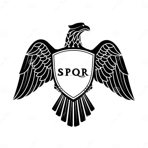 Heraldic Symbol of Roman Eagle Stock Illustration - Illustration of ...