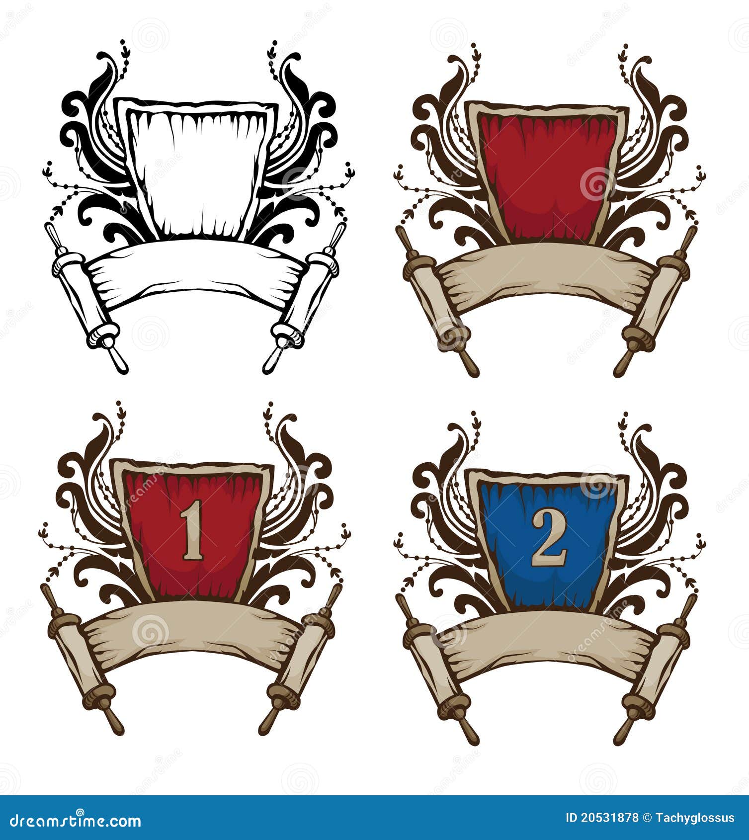 Heraldic symbols stock vector. Illustration of heraldic - 20531878