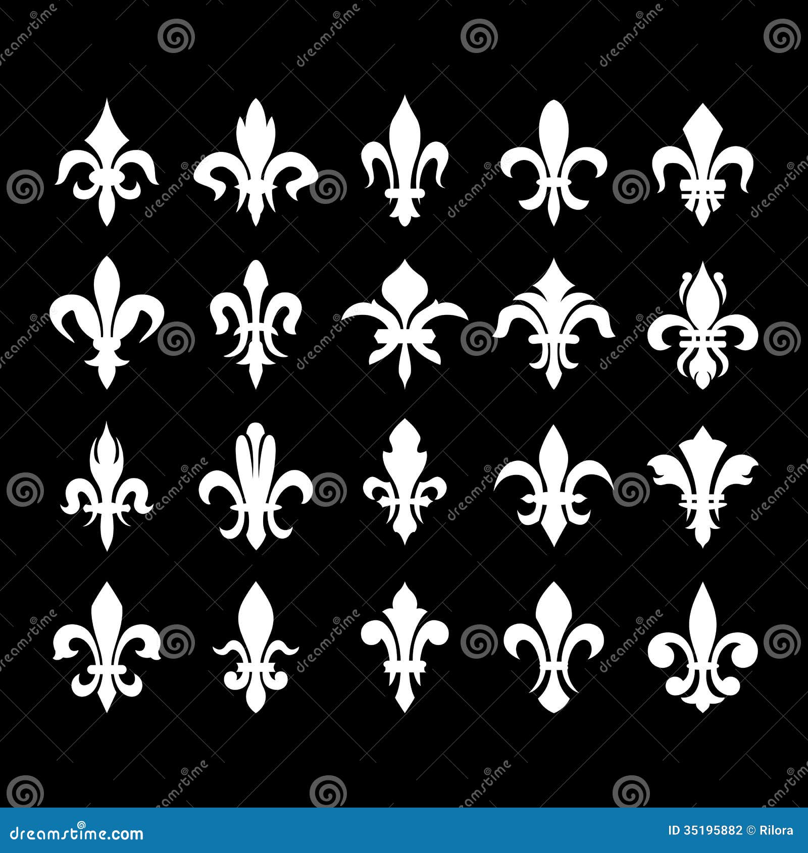 Heraldic Symbols (fleur De Lis) Stock Vector - Illustration of ...
