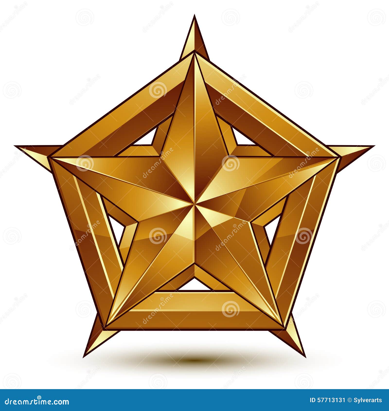 Heraldic Vector Template with Golden Star, Stock Vector - Illustration ...