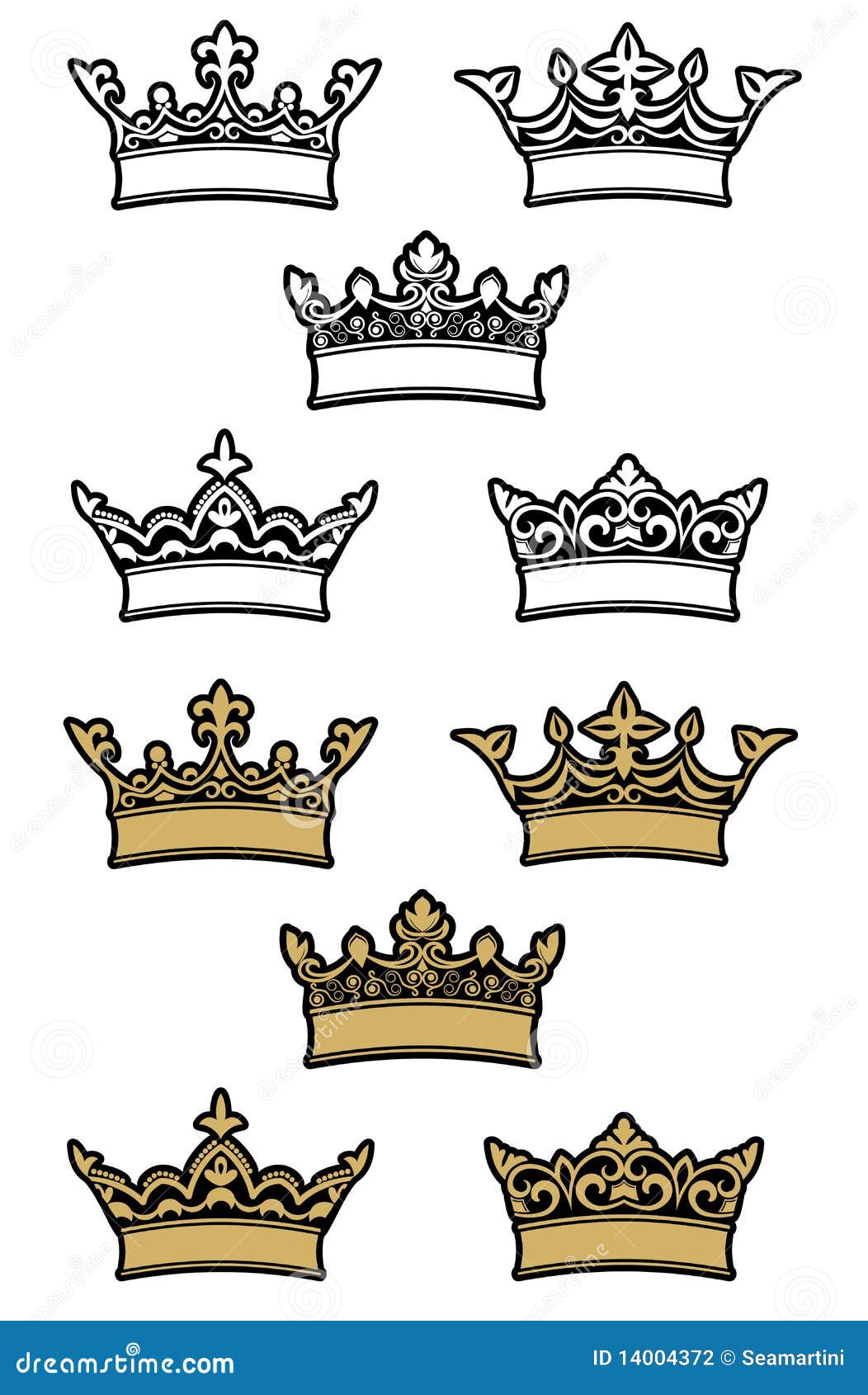 Heraldische Kronen vektor abbildung. Illustration von britisch - 14004372