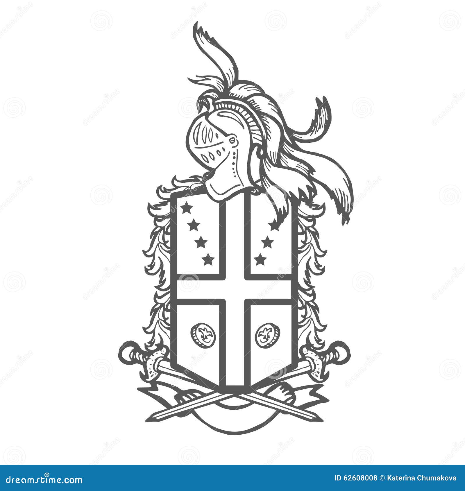 HERALDRY Crests And Symbols Vector Illustration | CartoonDealer.com ...