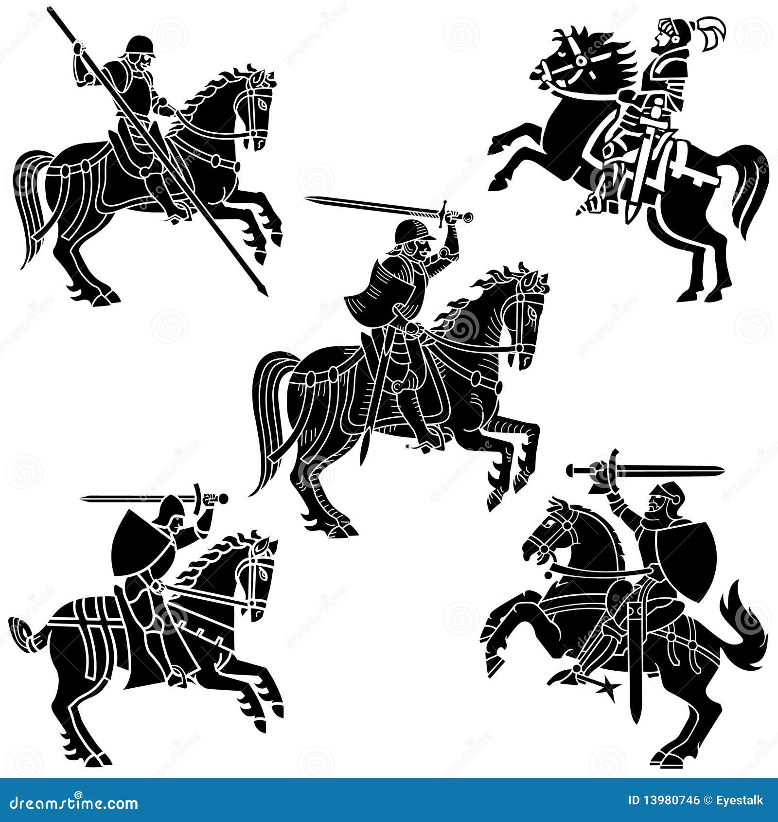 Heraldry Knights stock vector. Illustration of antique - 13980746