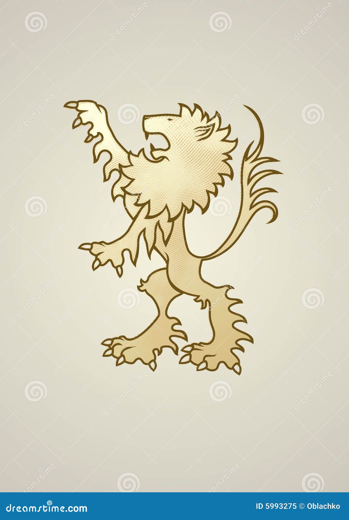 Heraldry Lion stock vector. Illustration of design, knight - 5993275