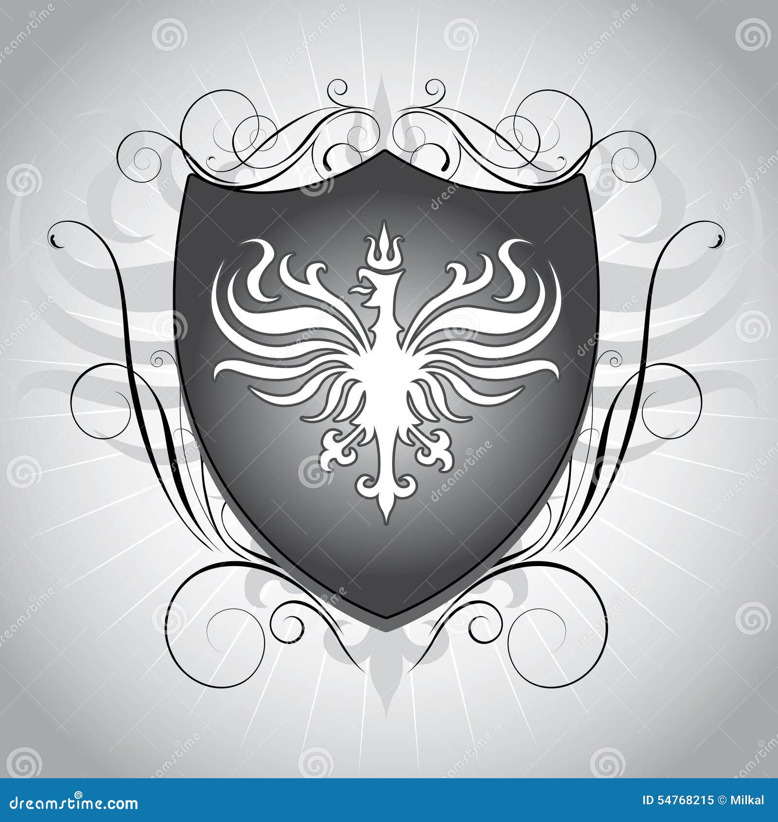 Heraldry shield stock vector. Illustration of elegance - 54768215