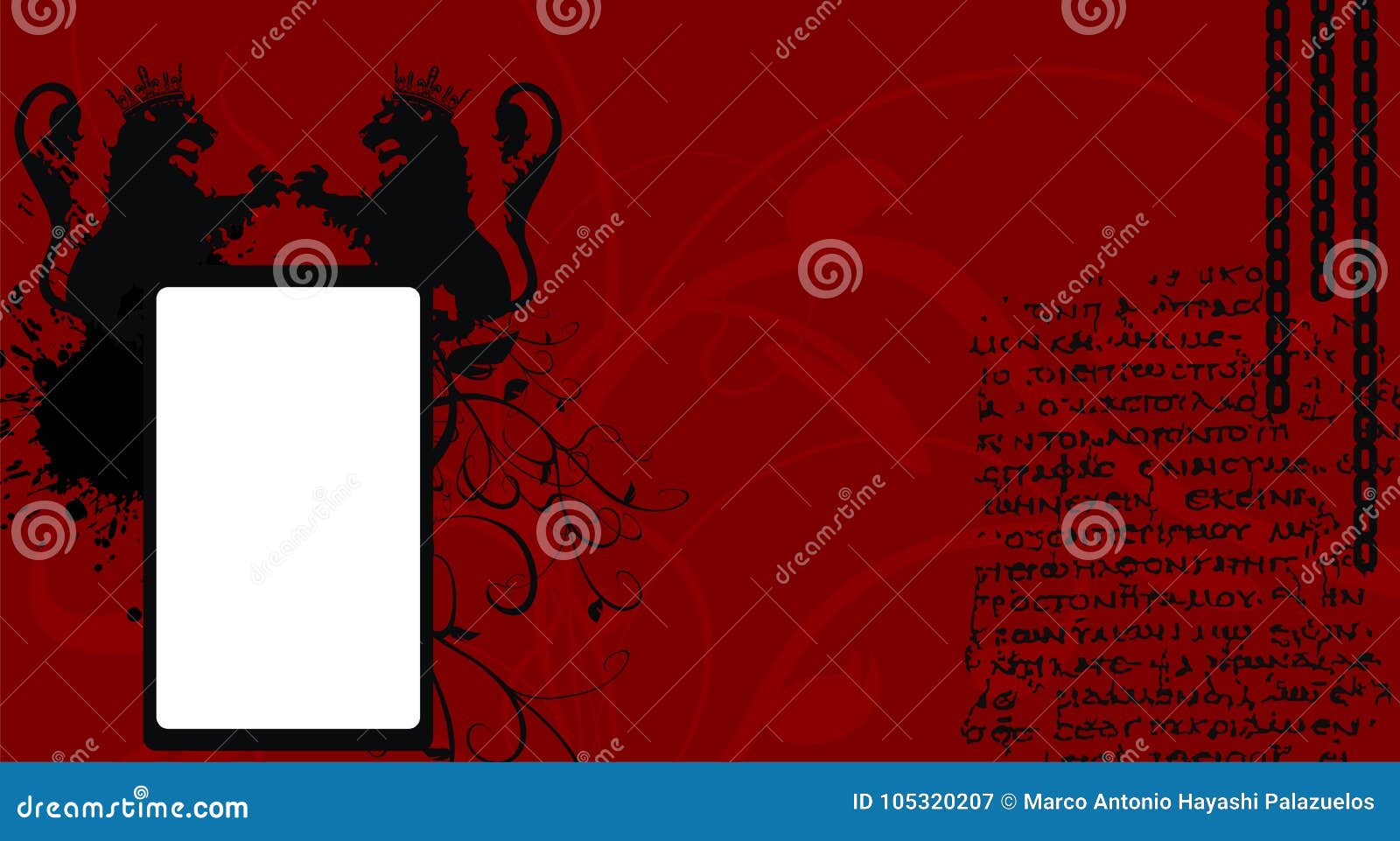 Heraldry Lions Vector Illustration Set Poster Template | CartoonDealer ...