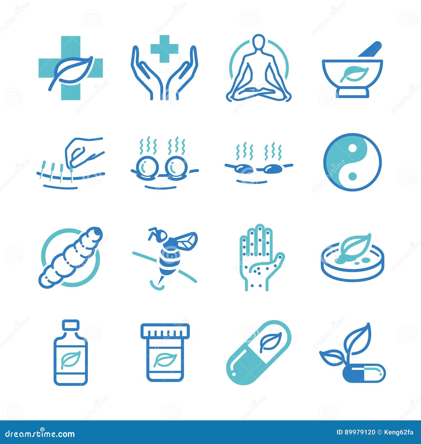 Herb and Alternative Medicine Icons Set Stock Vector - Illustration of ...
