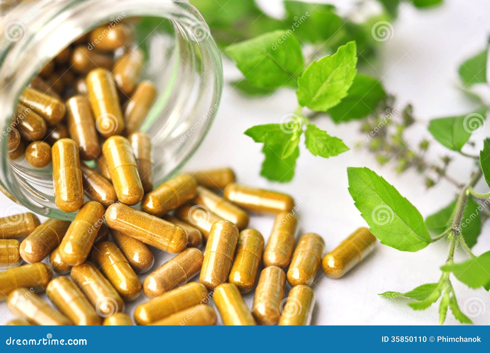 Herb capsule stock photo. Image of care, vitamin, pharmacy - 35850110