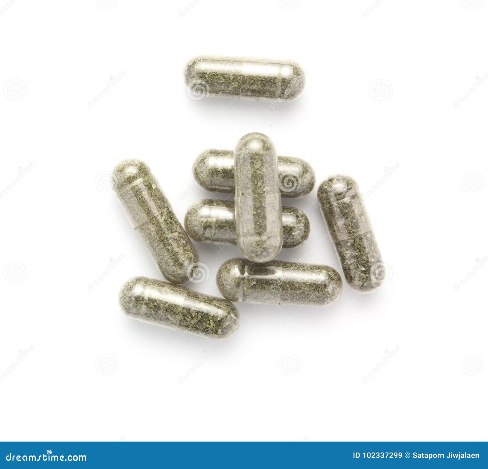 Herb capsule isolated stock image. Image of green, pills - 102337299
