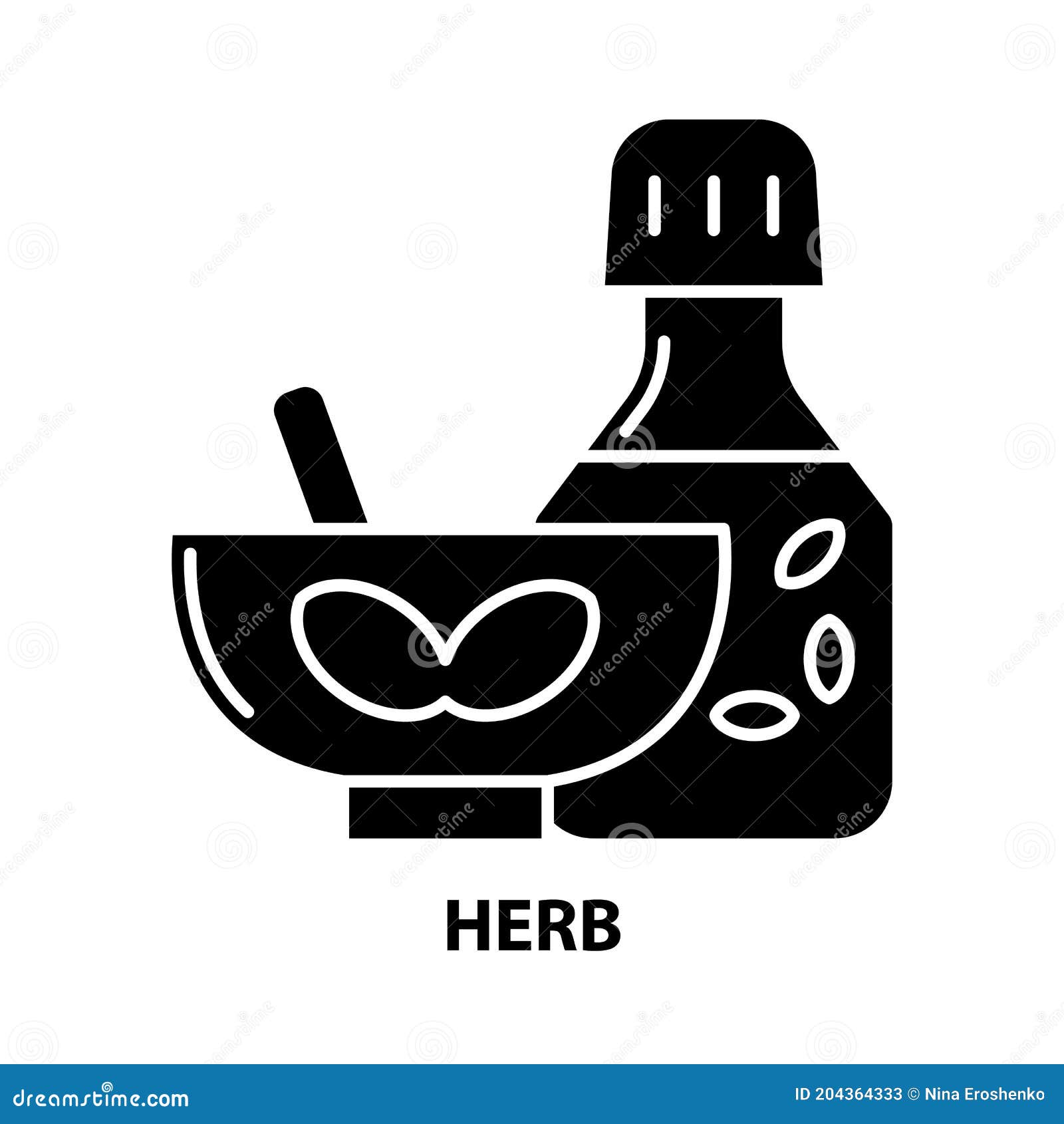 Herb Icon, Black Vector Sign with Editable Strokes, Concept ...