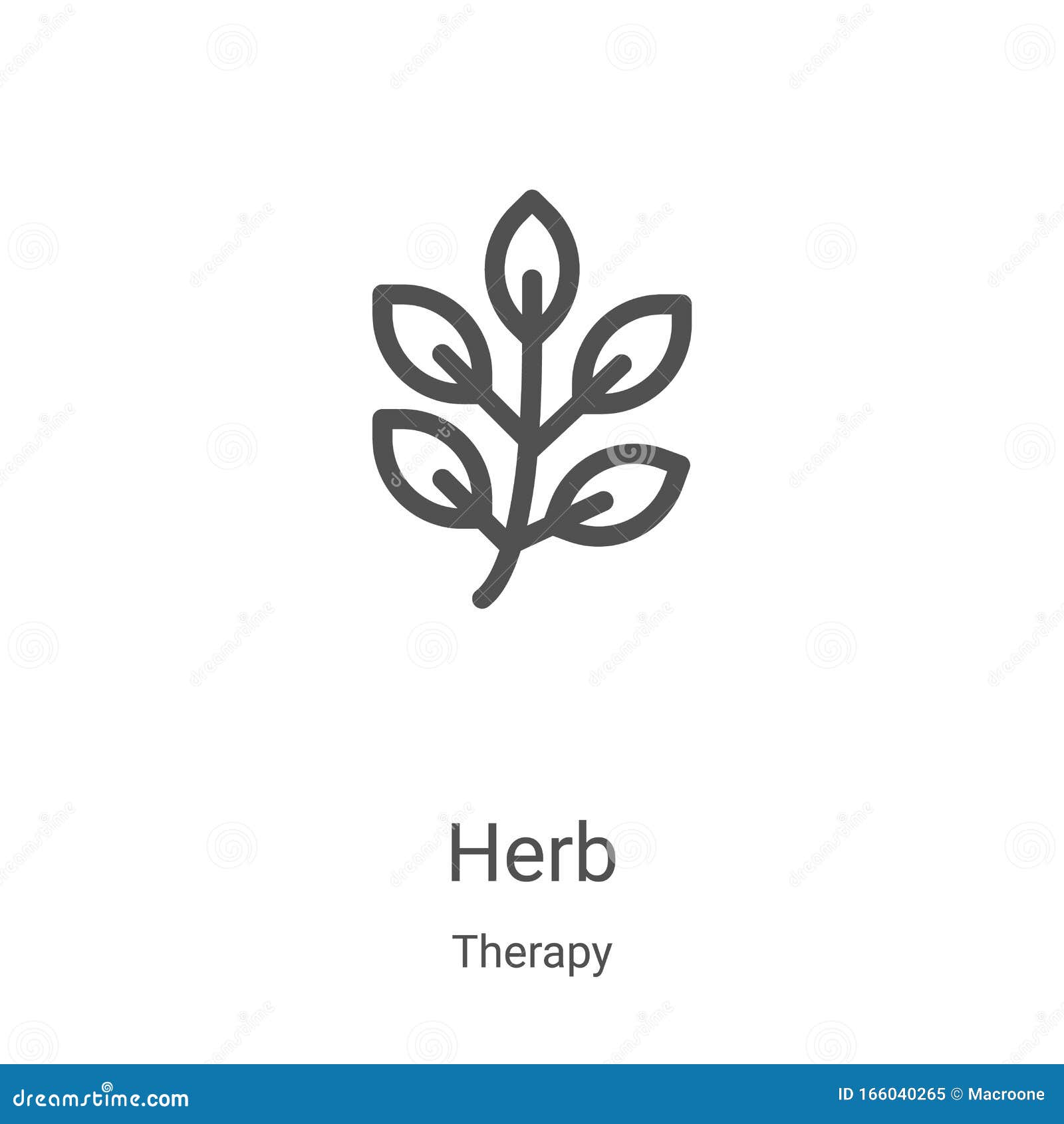Herb Icon Vector from Therapy Collection. Thin Line Herb Outline Icon ...