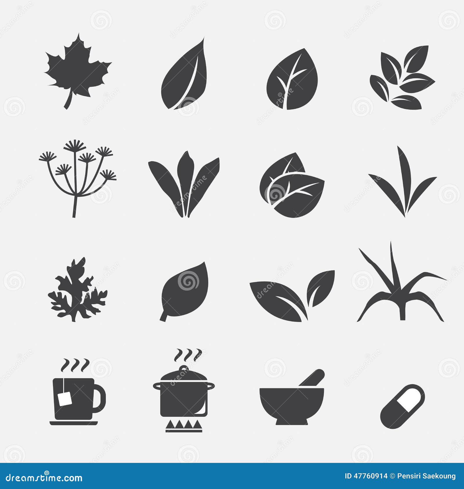 Herb icon stock vector. Illustration of ayurveda, black - 47760914