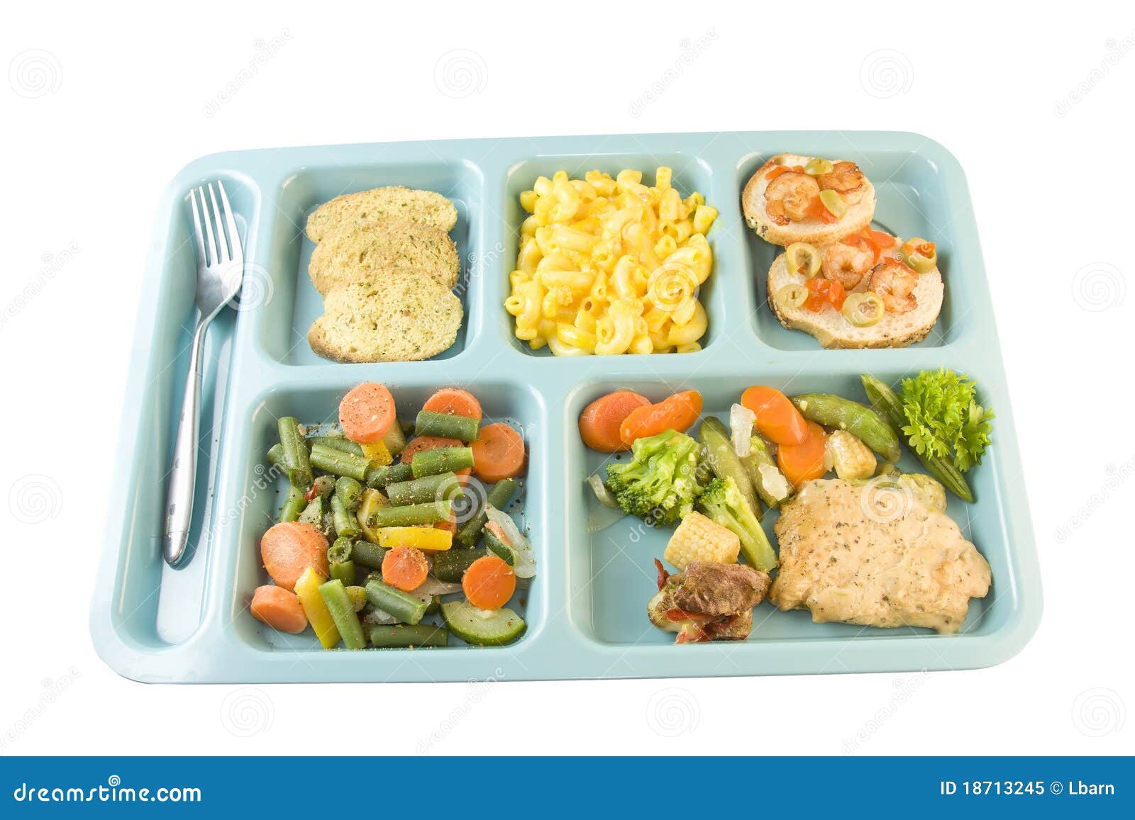 Herb Roasted Chicken Cafeteria Meal Stock Image - Image of roasted ...