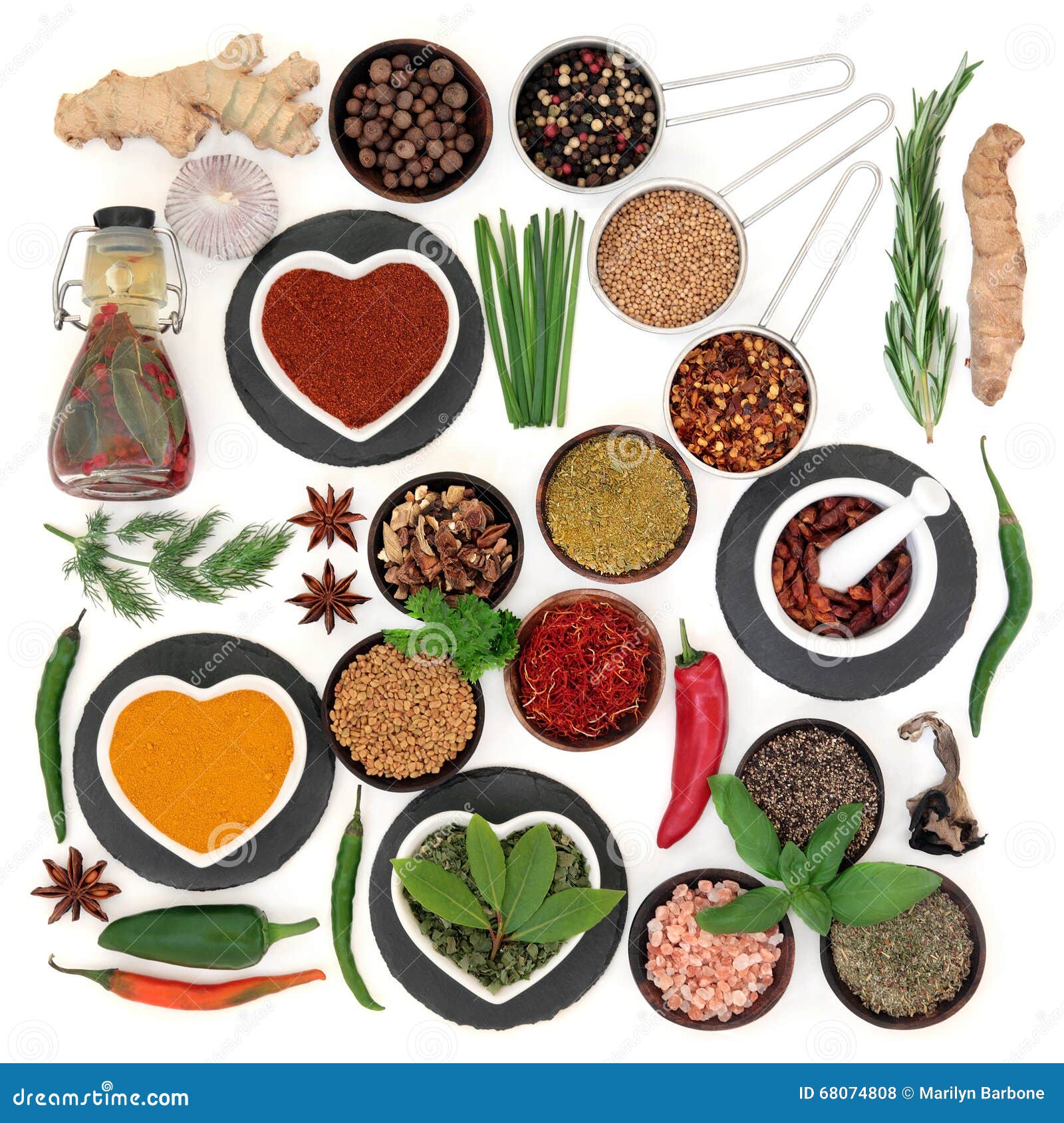 Herb and Spice Abstract Background Stock Photo - Image of ginger, fresh ...