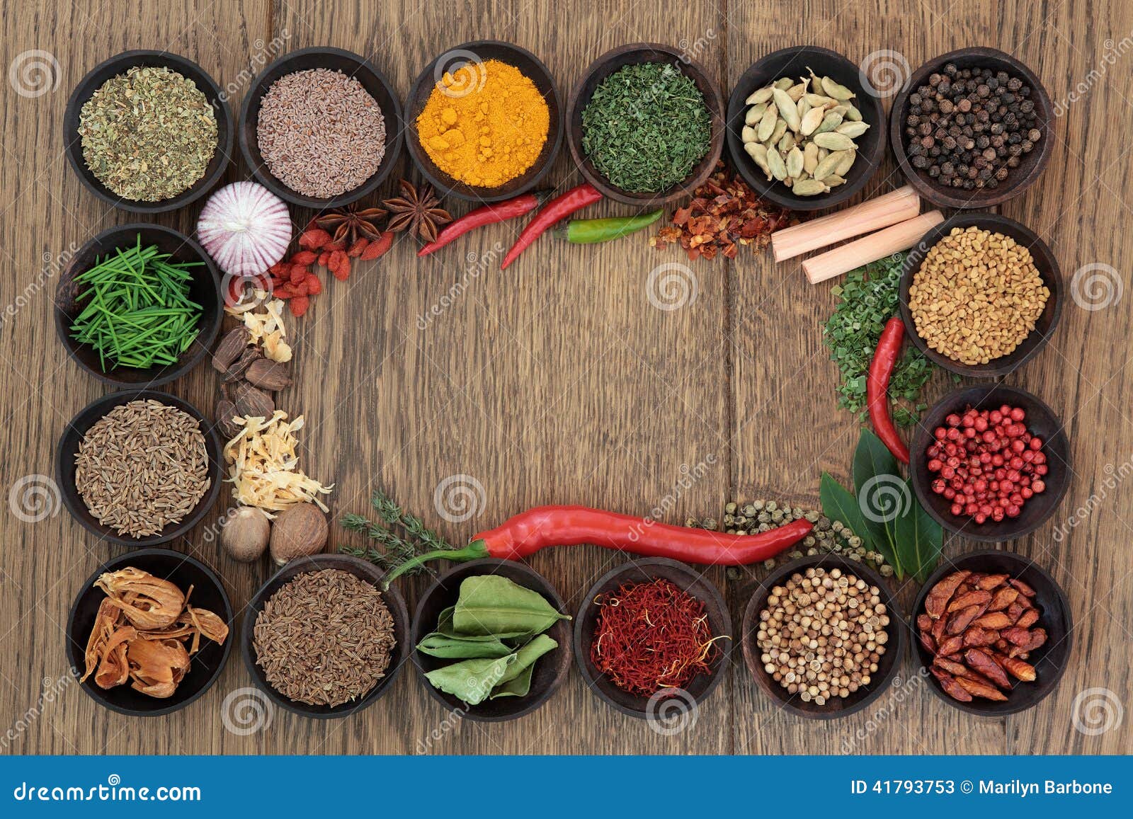 Herb and Spice Border stock image. Image of culinary - 41793753