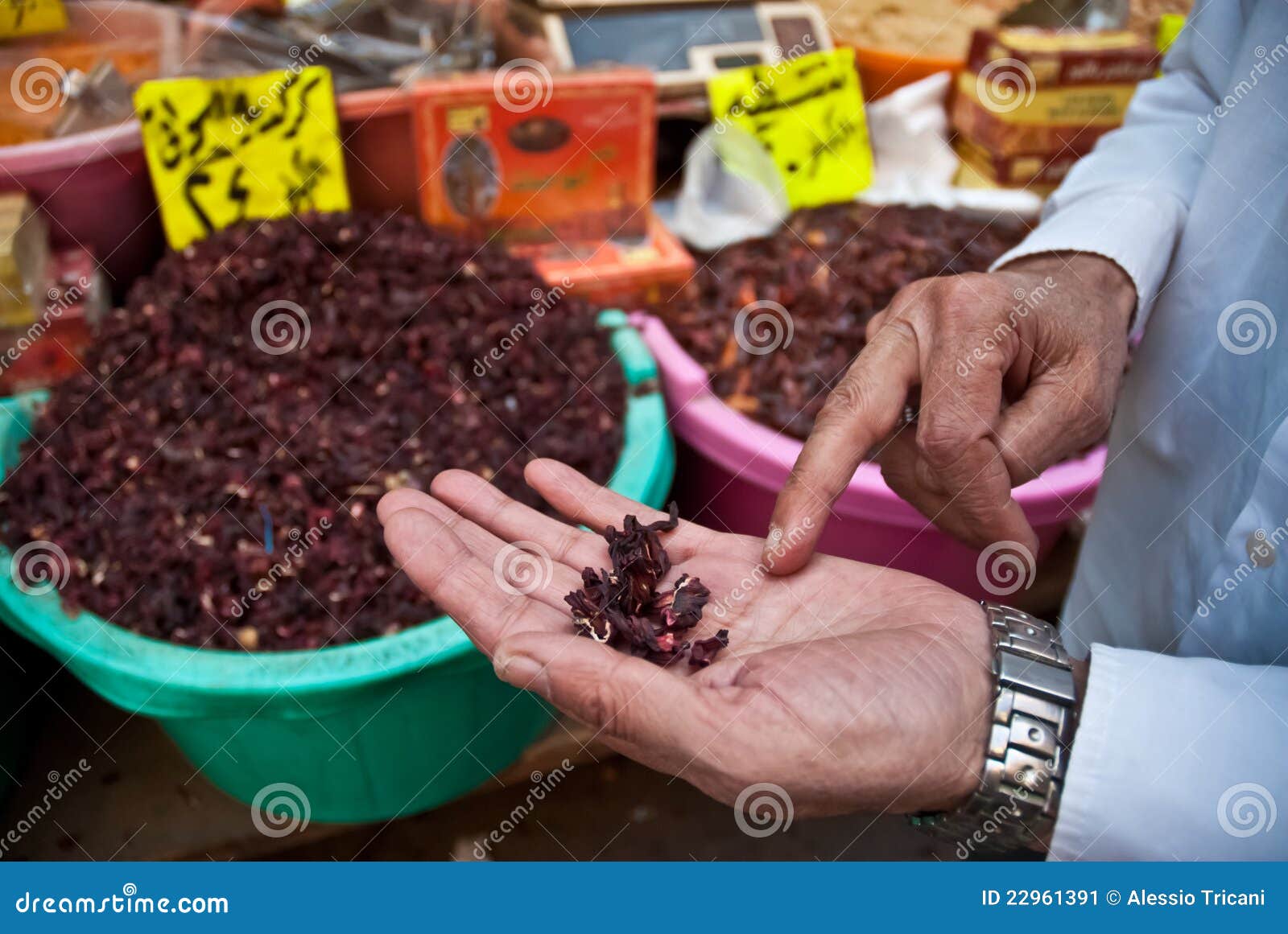 Herb and spice seller stock image. Image of commerce - 22961391