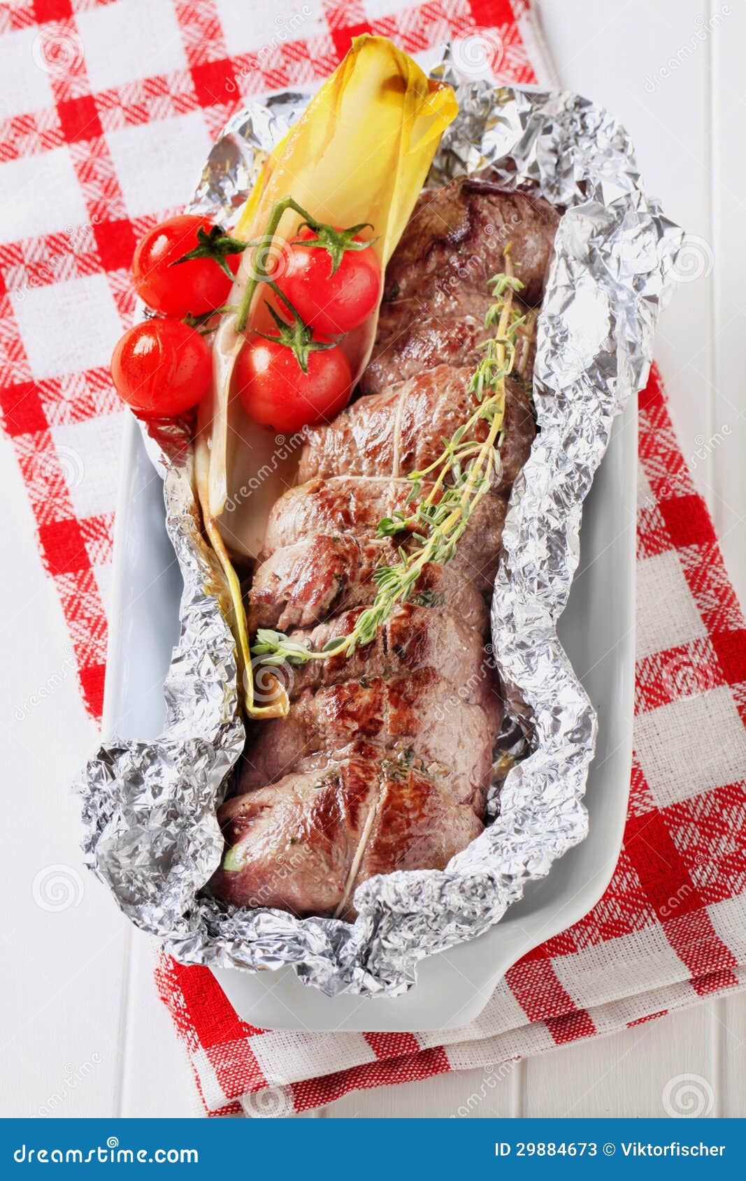 Herb Stuffed Beef Tenderloin Stock Image - Image of overhead, beef ...