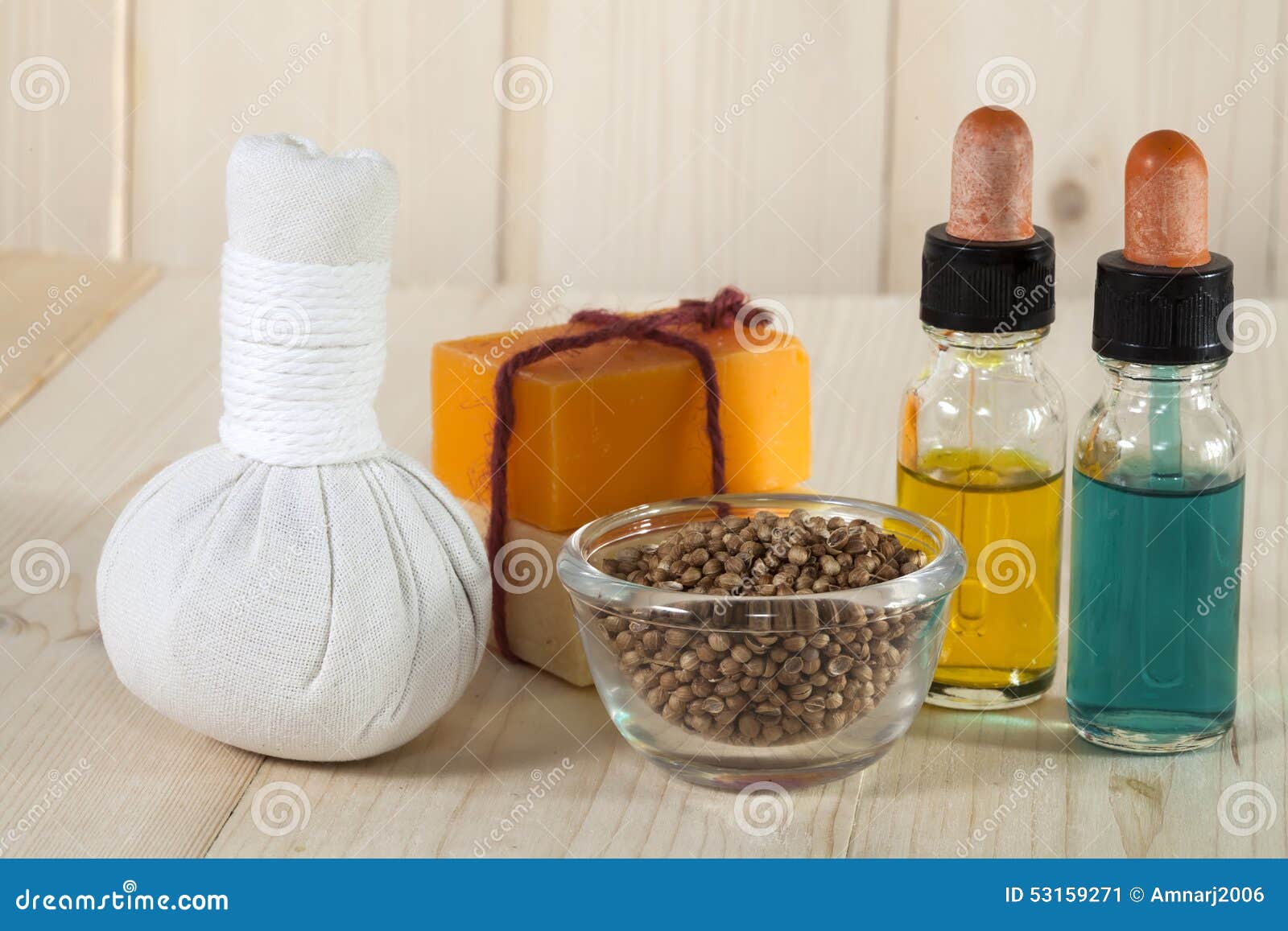 Herbal Ball Spa and Wellness Stock Image - Image of essential, fresh ...