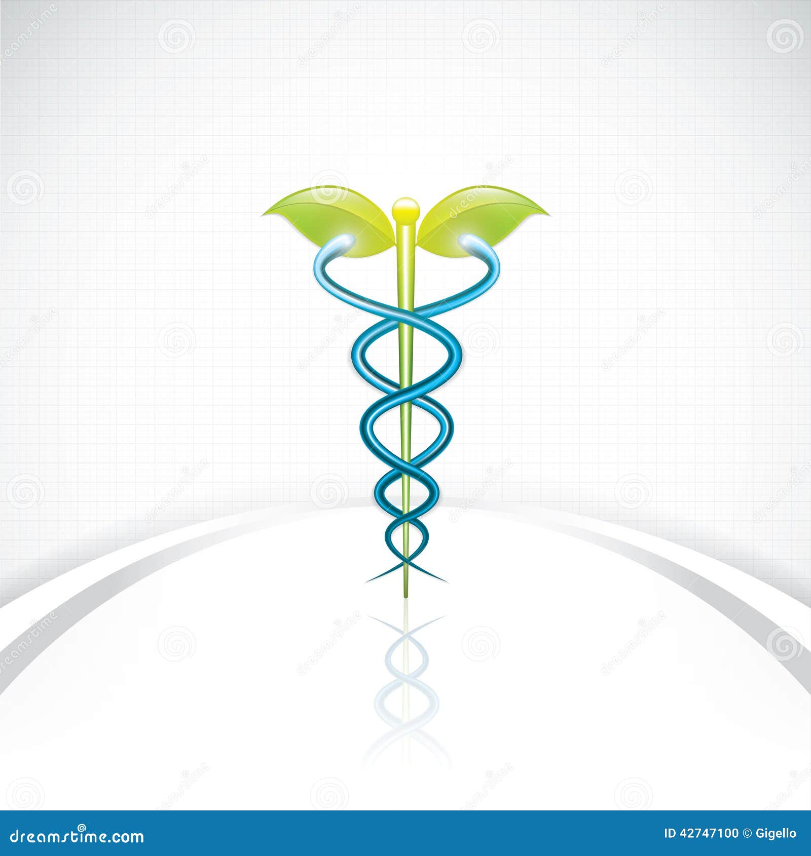 Herbal caduceus stock vector. Illustration of care, icons - 42747100