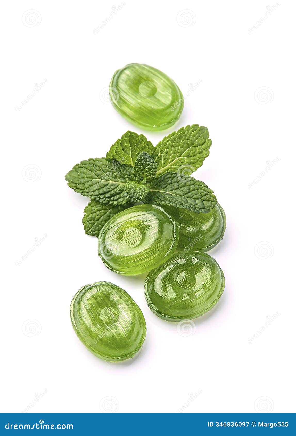 Menthol Candies With Fresh Menthol Leaves Stock Photography ...