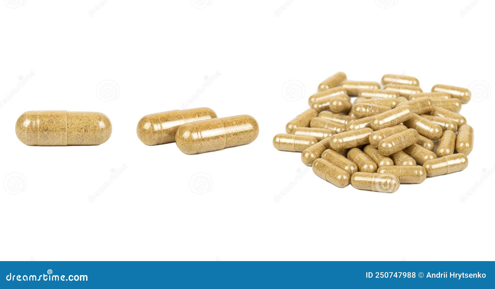 Herbal Capsules Isolate, Set Stock Photo - Image of nature, closeup ...