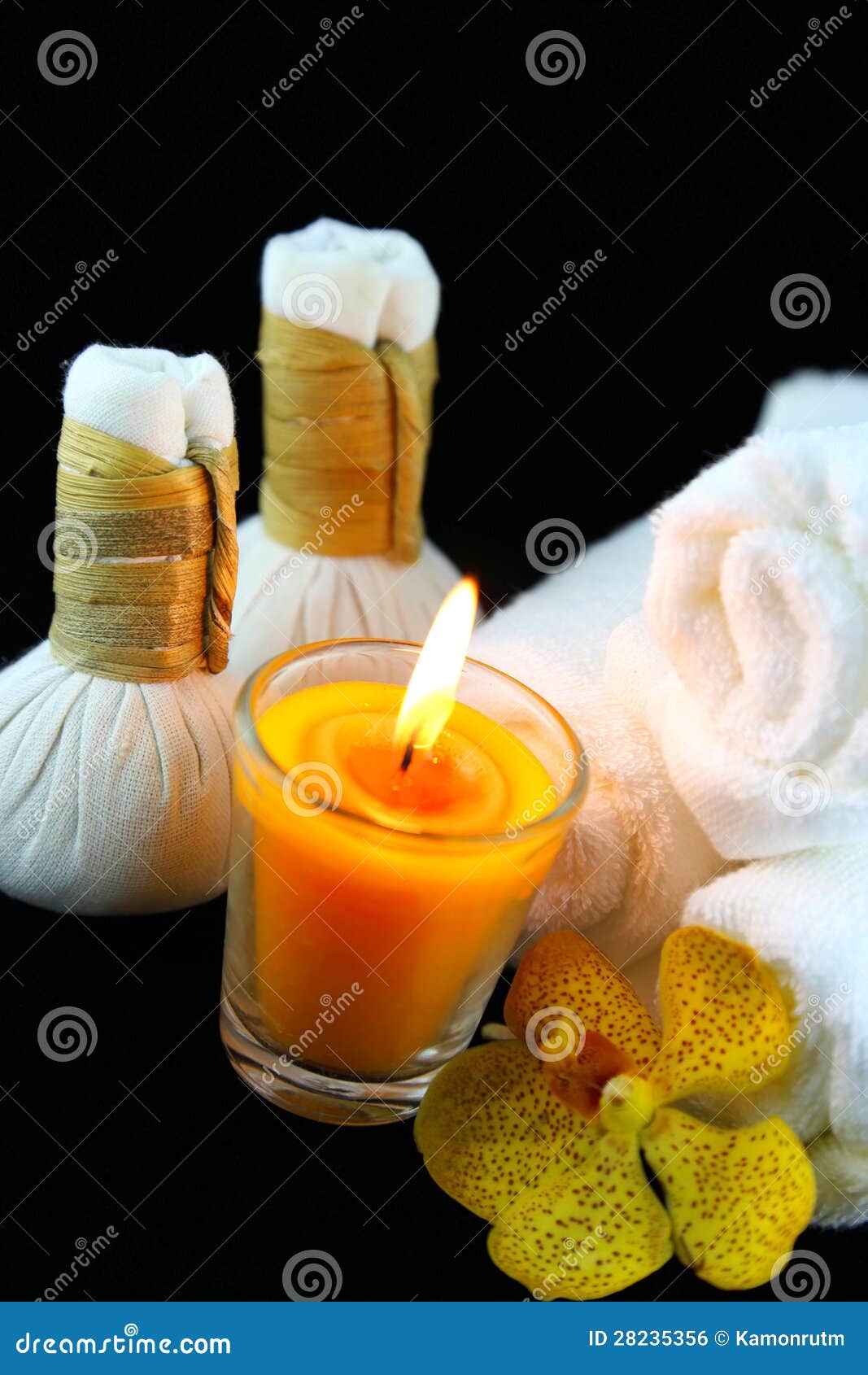 Herbal Compress Balls for Spa Stock Photo - Image of relaxation ...