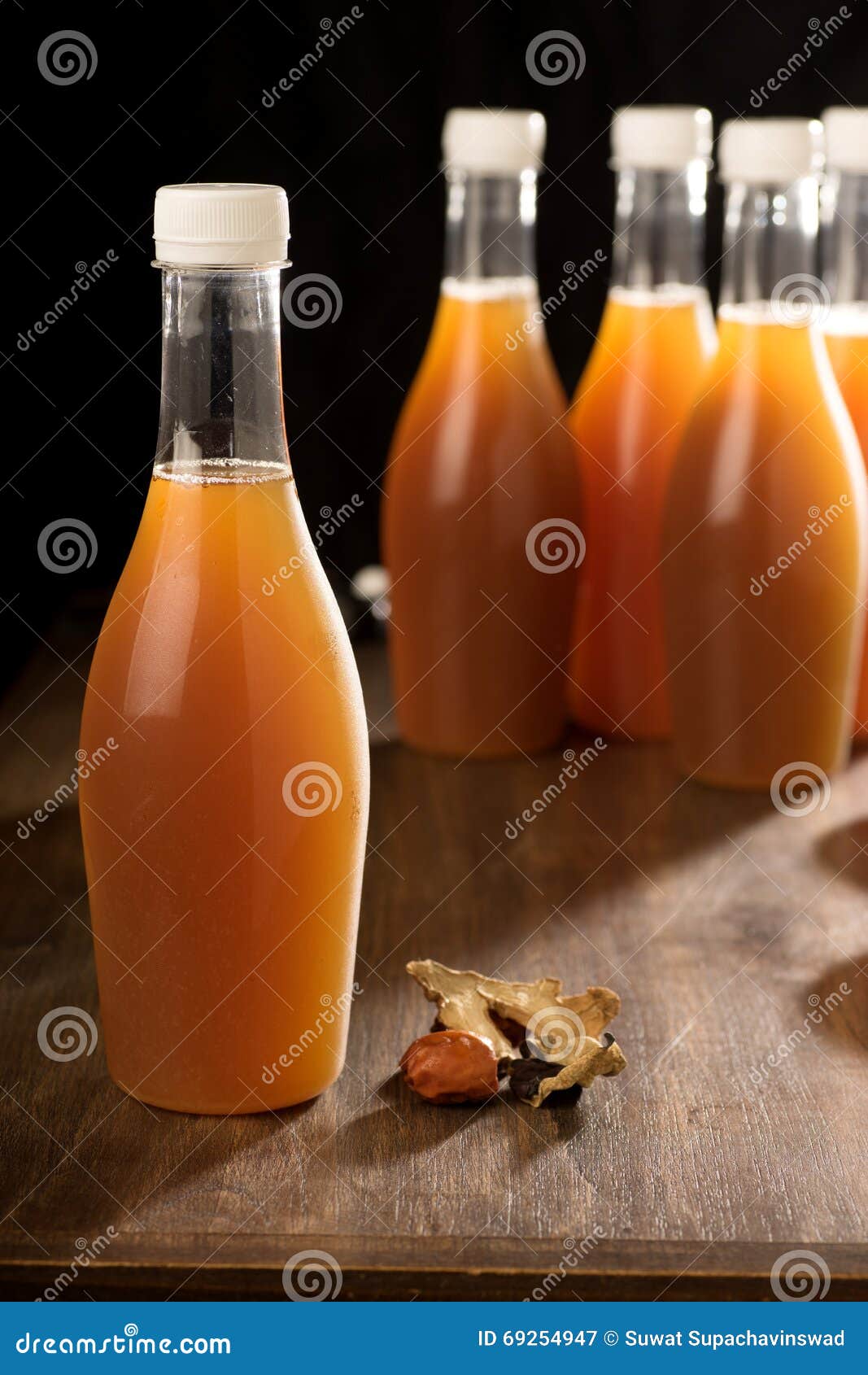 Herbal Decoction in Clear Bottle Stock Image - Image of herb, health ...