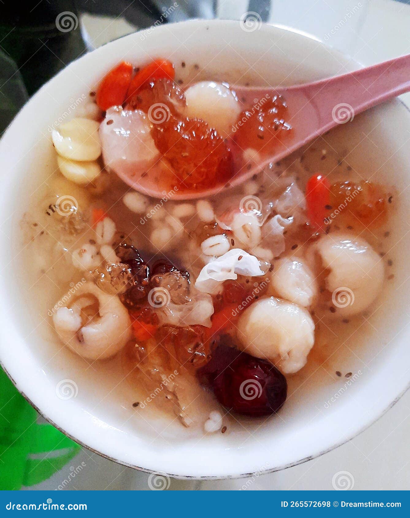 Herbal Drink Peach Gum stock photo. Image of dessert - 265572698