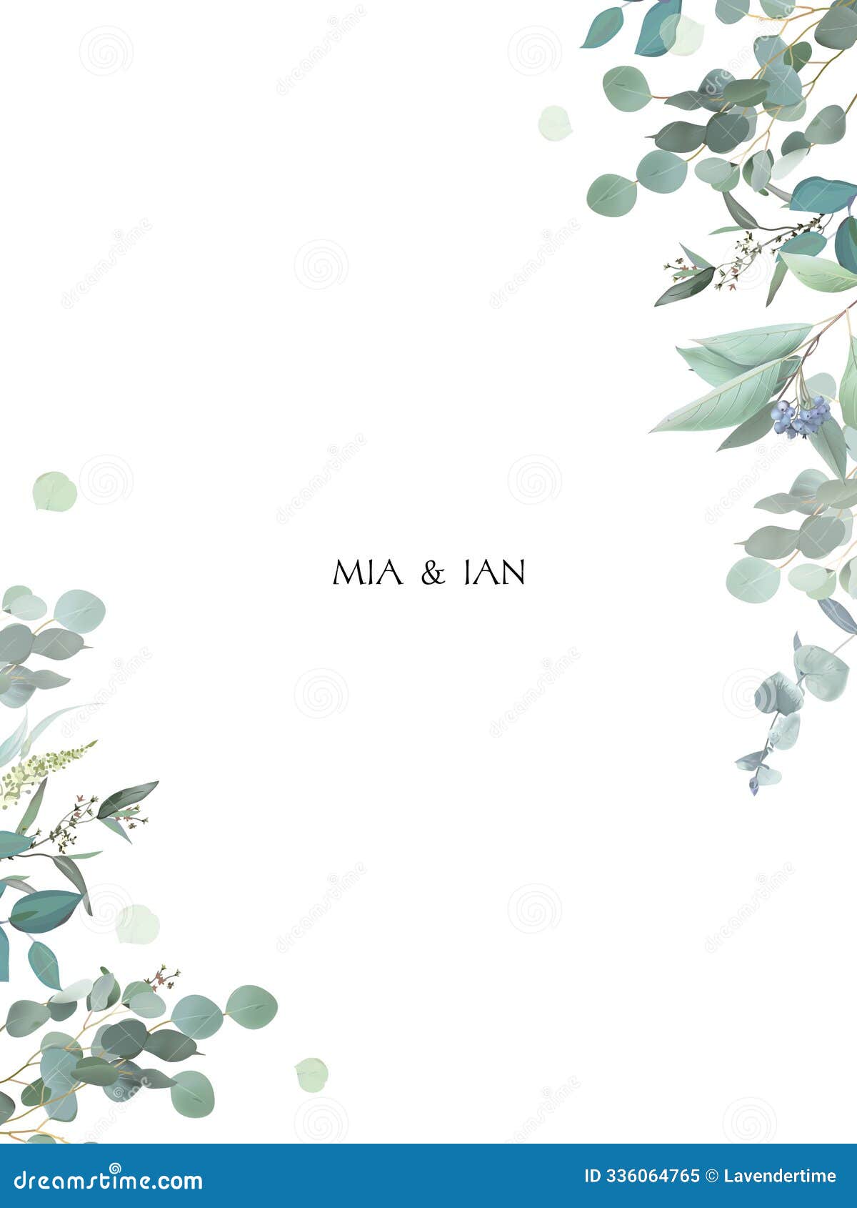 Herbal Eucalyptus Selection Vector Frame. Hand Painted Branches, Leaves ...