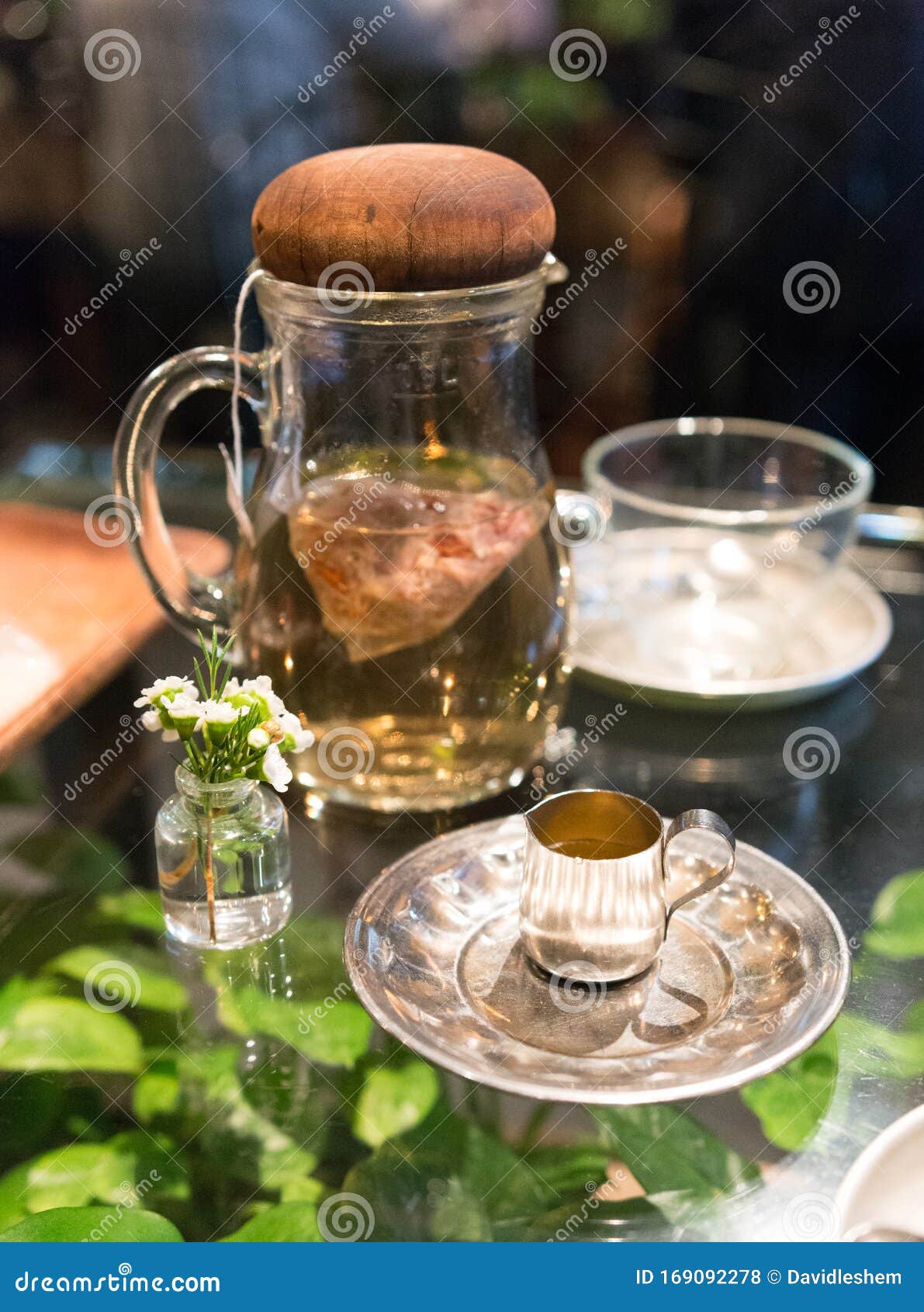 Herbal Green Tea serving stock photo. Image of alternative - 169092278