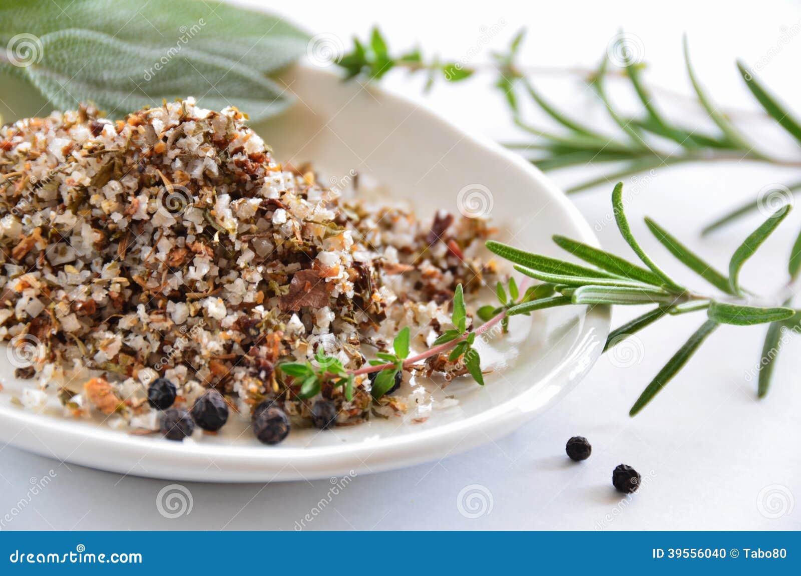 Herbal mixed salt stock photo. Image of seasoning, salt - 39556040