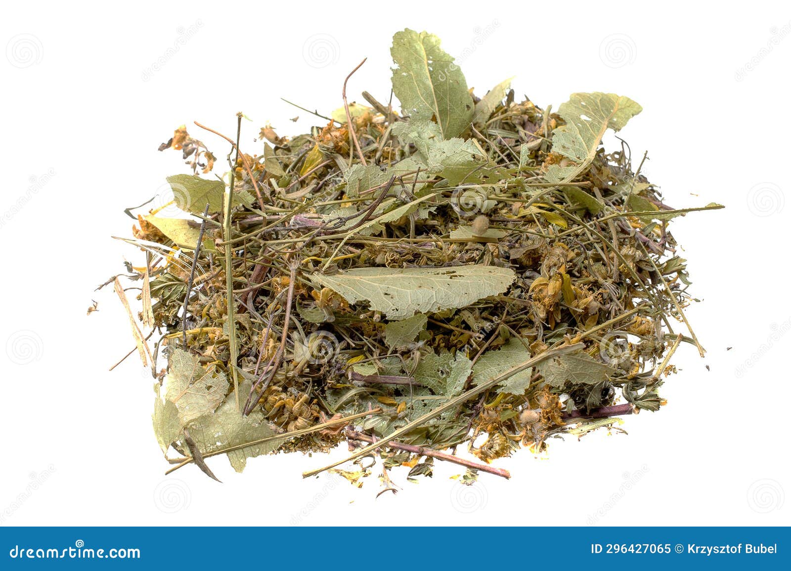 Herbal Mixture on White Isolated Background Stock Image - Image of ...