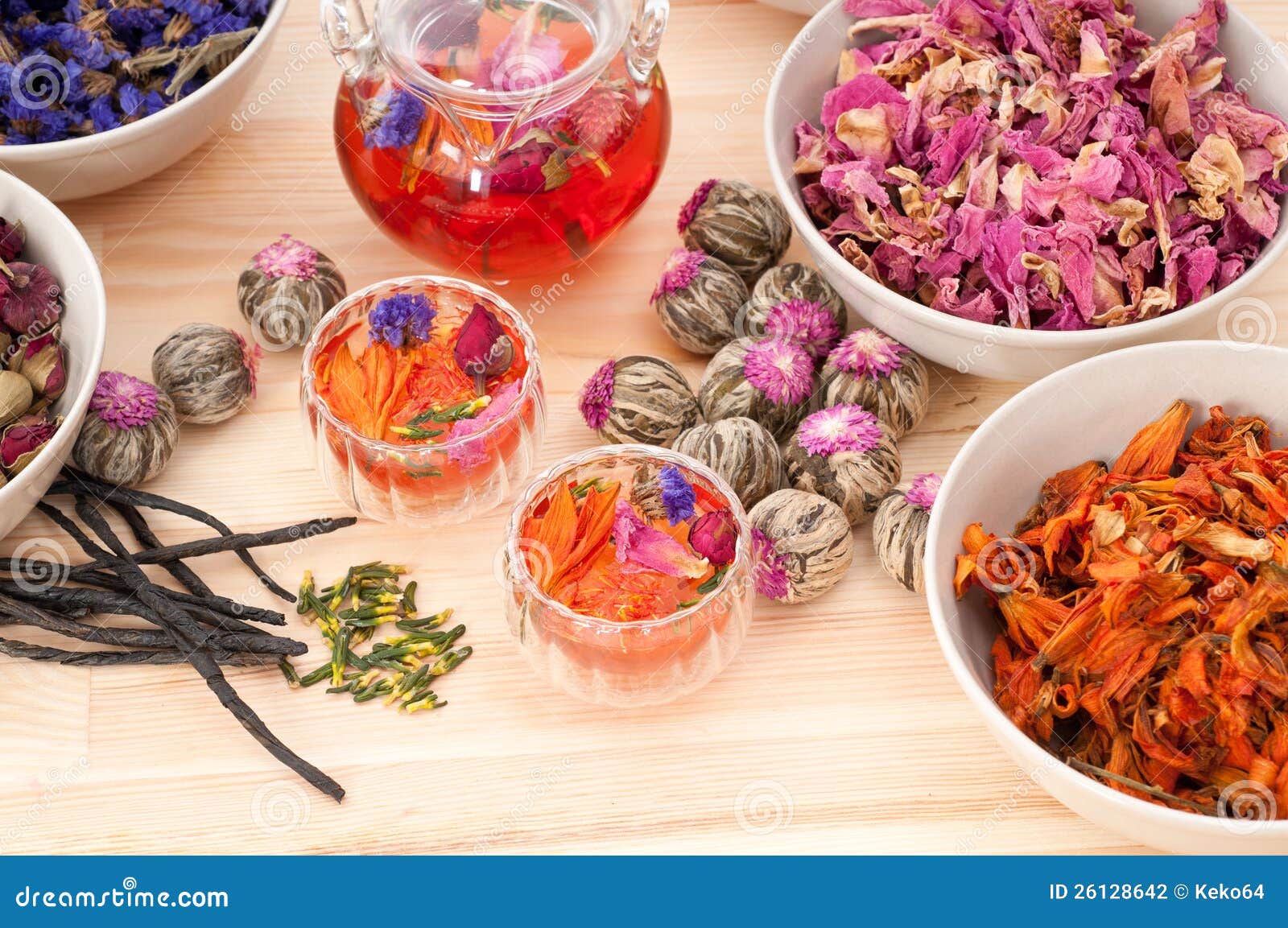 Herbal natural floral tea stock photo. Image of blossom - 26128642