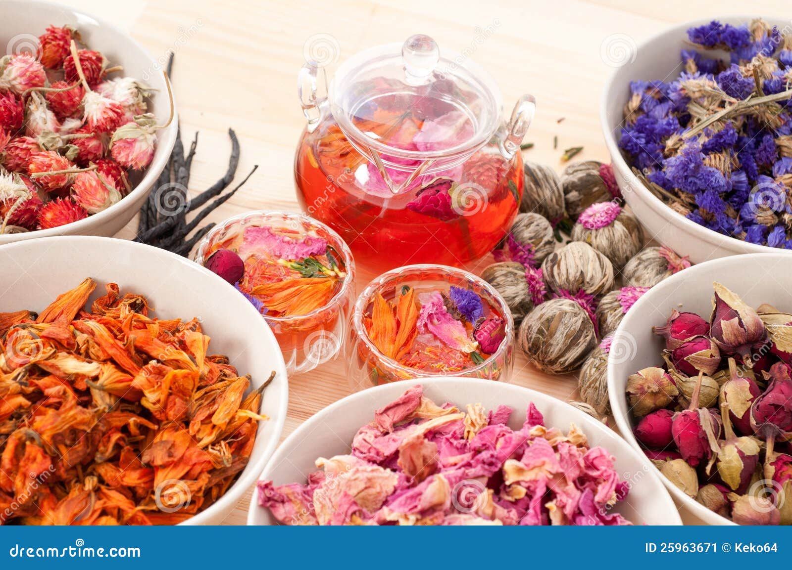 Herbal Natural Floral Tea Infusion Stock Image - Image of alternative ...