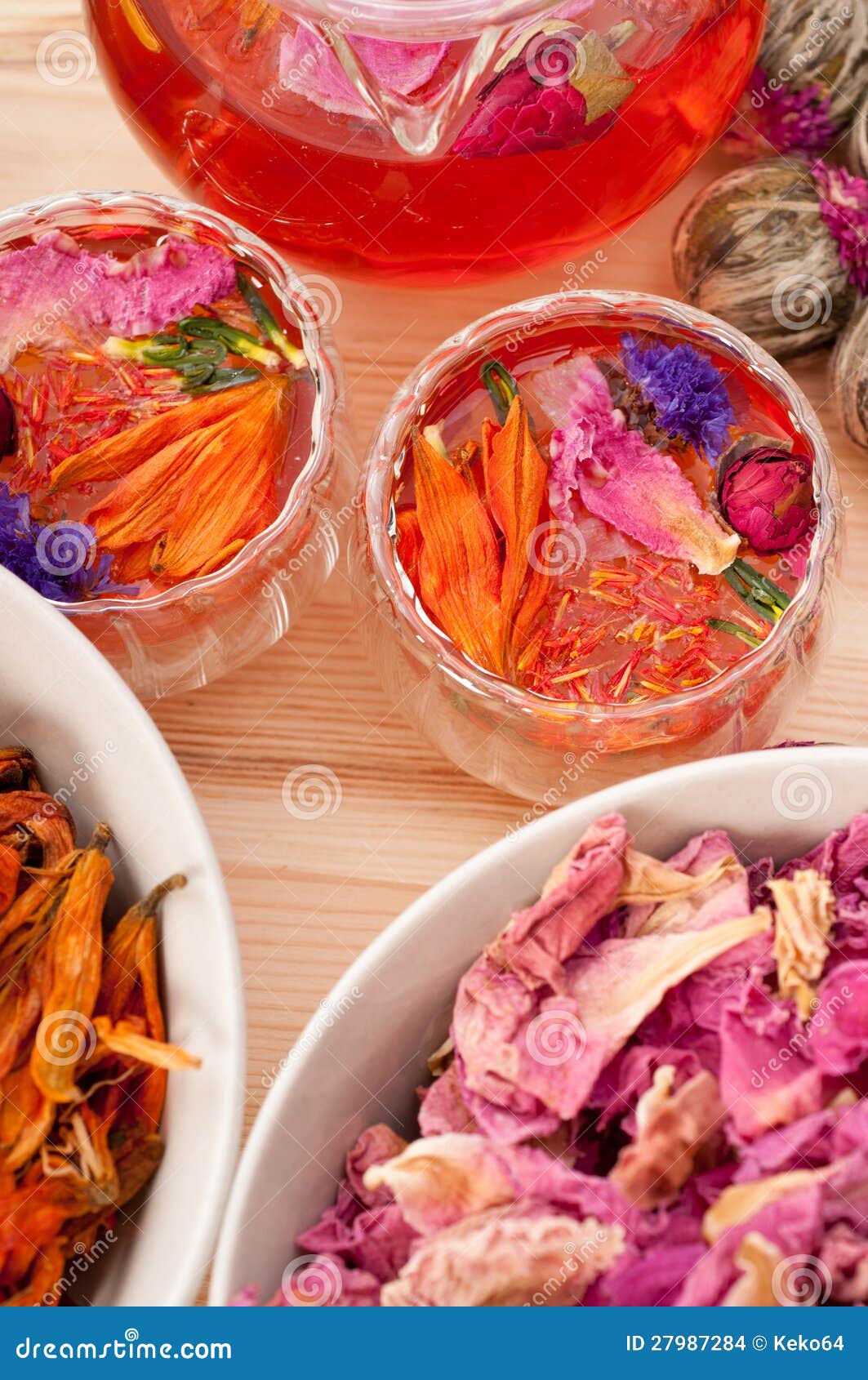 Herbal Natural Floral Tea Infusion Stock Photo - Image of ball, floral ...