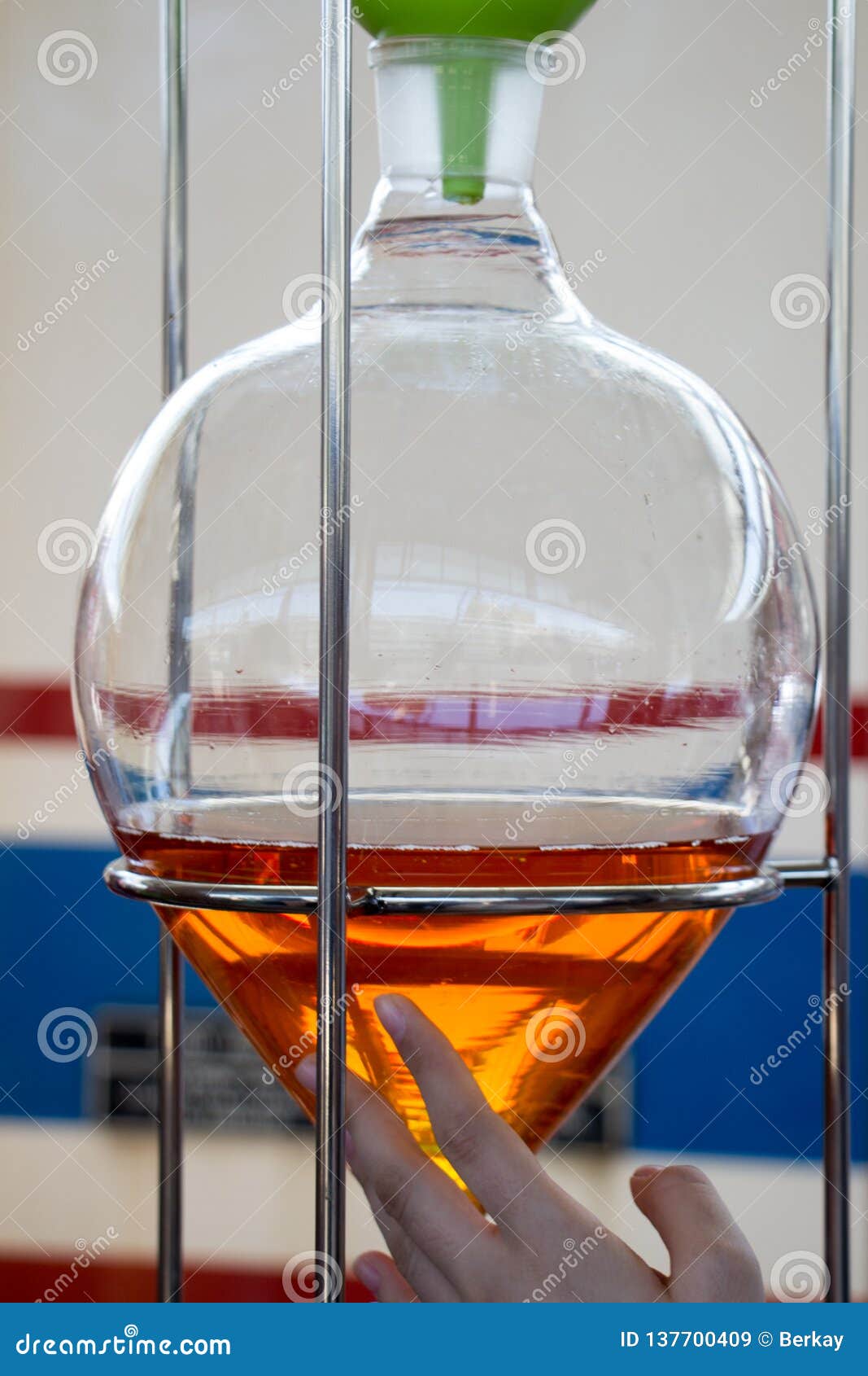 Herbal Tea Distilling Mechanism with Flasks on Display Stock Image ...