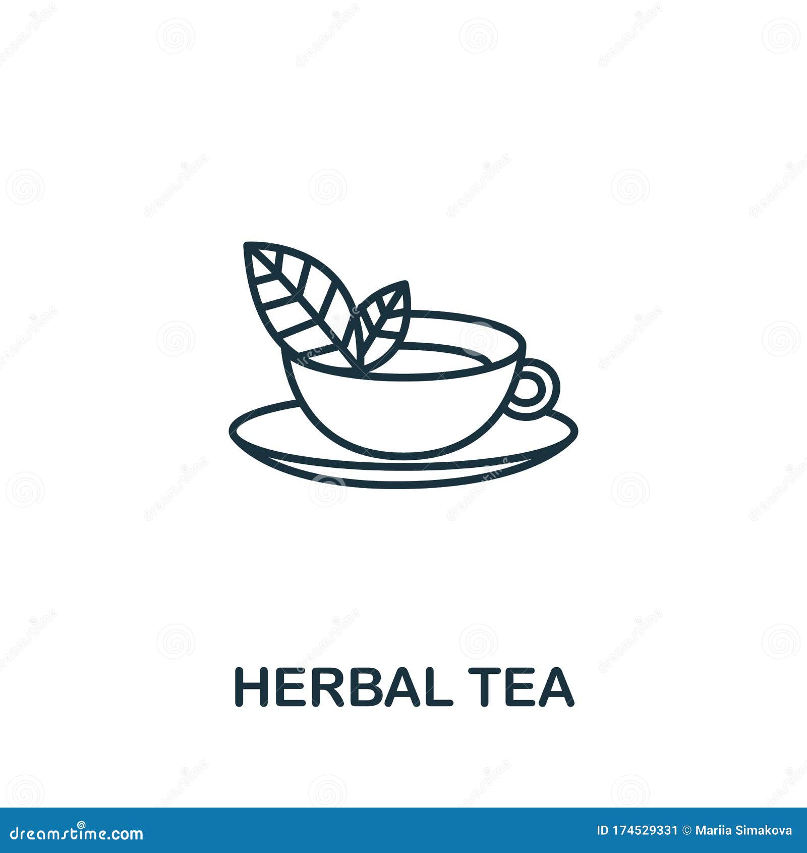 Herbal Tea Icon from Spa Therapy Collection. Simple Line Element Herbal ...