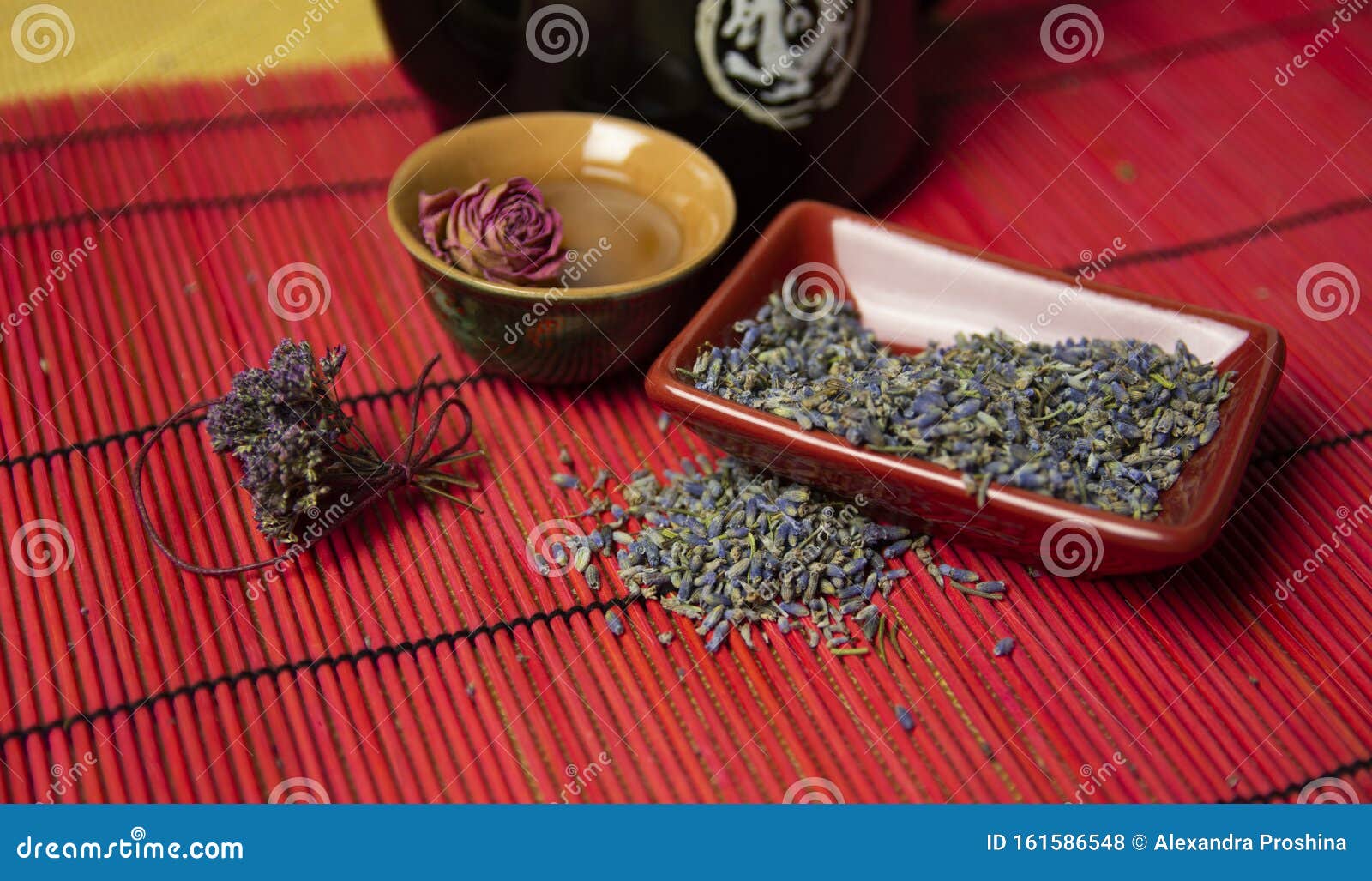 Herbal Tea with Lavender. Dried Lavender Flowers for Tea Stock Photo ...