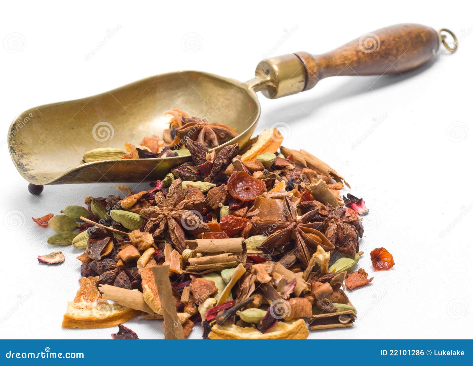 Herbal Tea with Leaves, Fruits and Herb Stock Photo - Image of herb ...