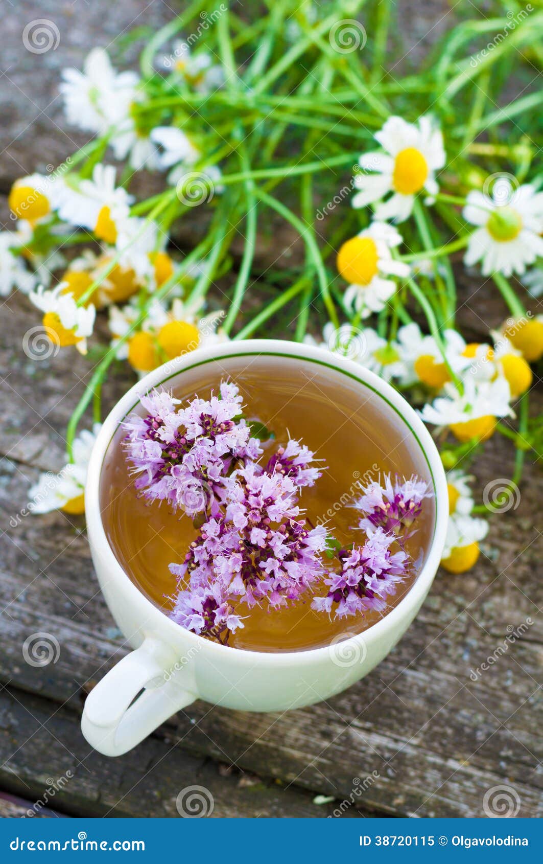 Herbal tea with marjoram stock image. Image of nature - 38720115