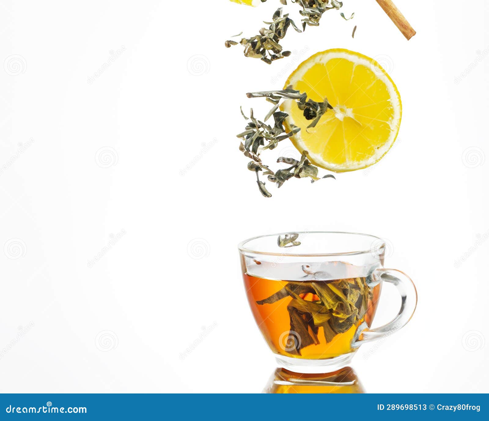 Herbal Tea Ready for Serving, Isolated Over White Stock Image - Image ...