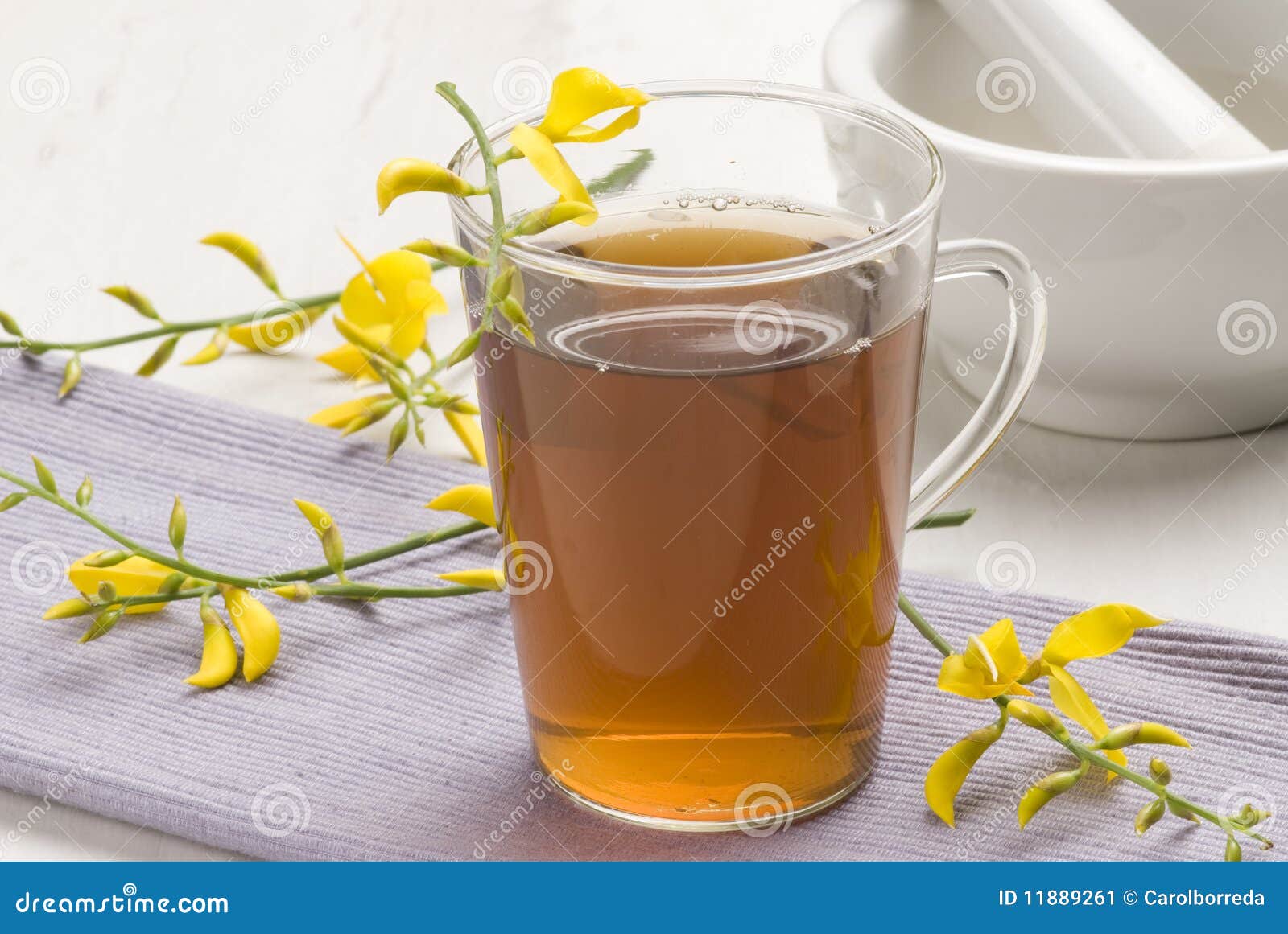 Herbal Tea. Retama Sphaerocarpa. Stock Image - Image of closeup ...