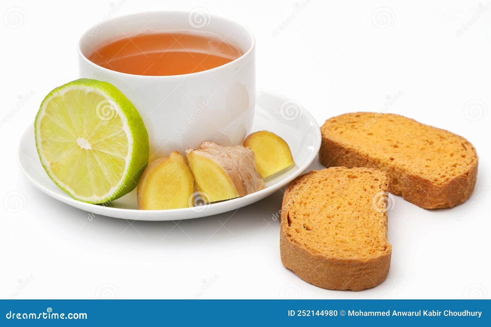 Herbal Tea Toast As Breakfast Stock Photo - Image of ingredient, detail ...