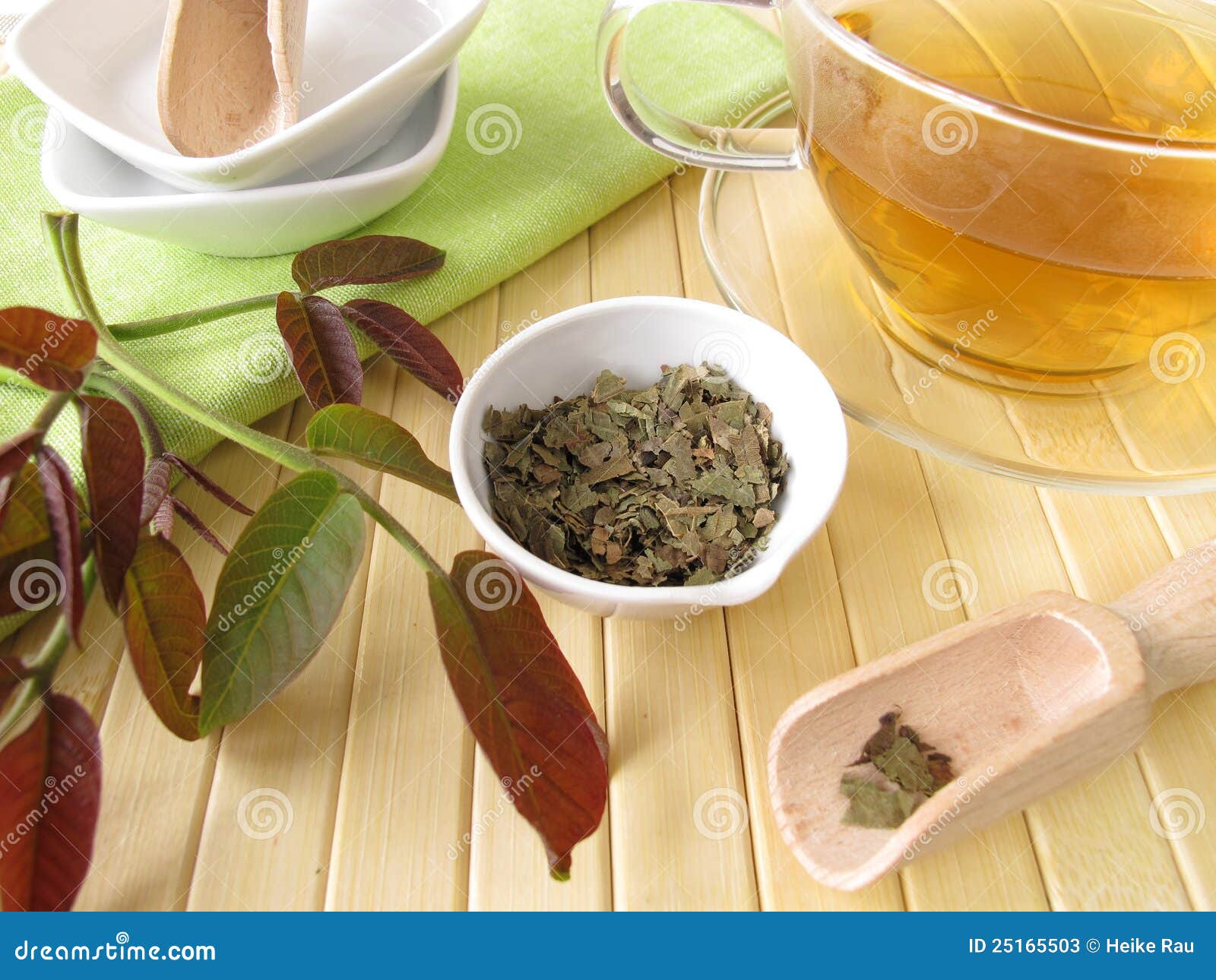 Herbal Tea with Walnut Leaves Stock Image - Image of nature, herb: 25165503