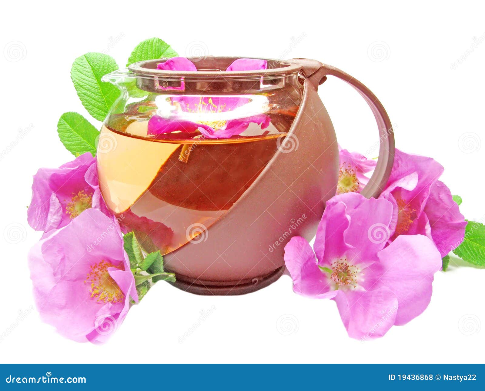 Herbal Tea with Wild Rose Flowers Stock Photo - Image of kettle, flora ...