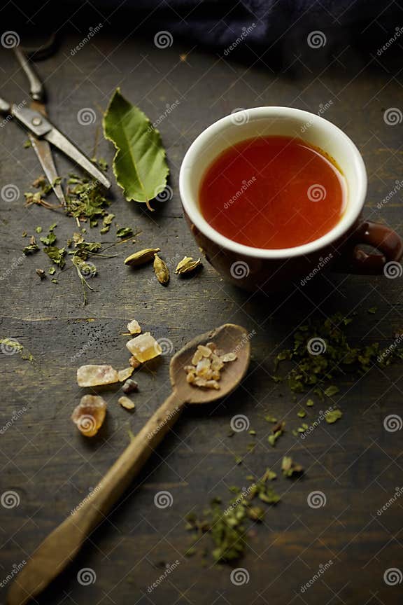 Herbal tisane infusion stock image. Image of ingredient - 66337413
