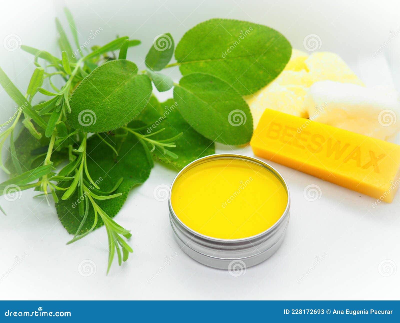 Herbalist Balm with Herbs and Natural Ingredients Stock Image - Image ...